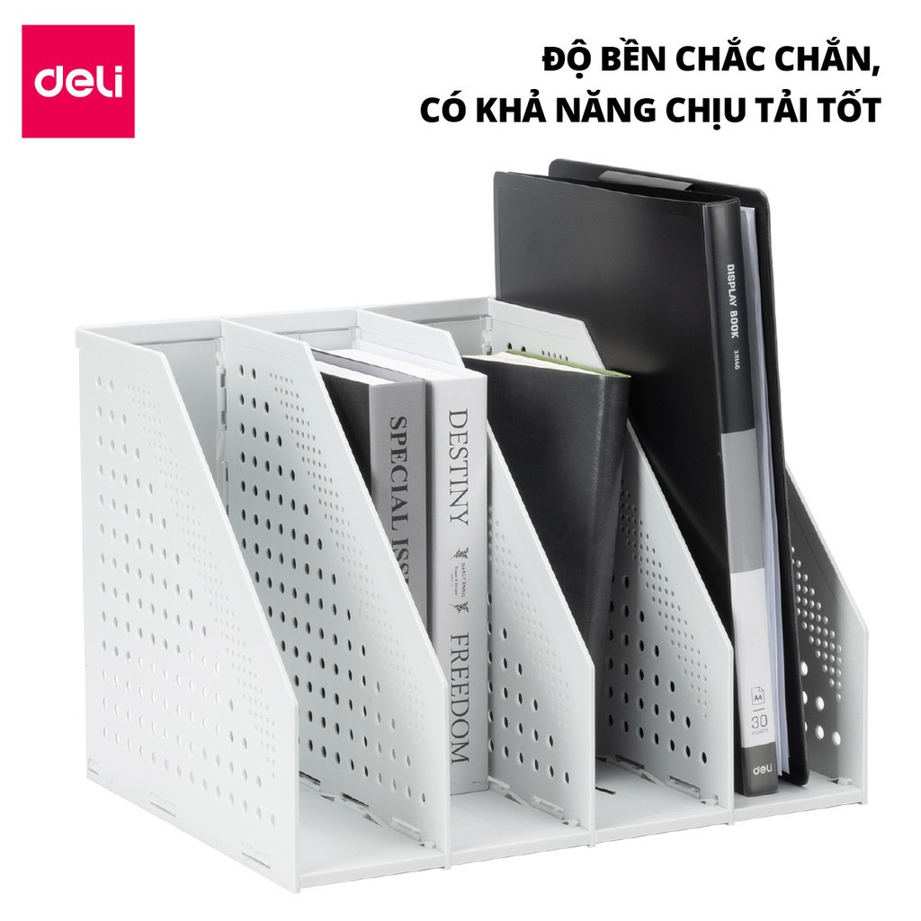 Deli Document Rack 3 Compartments Shelf for Books, Files, Office Papers ...