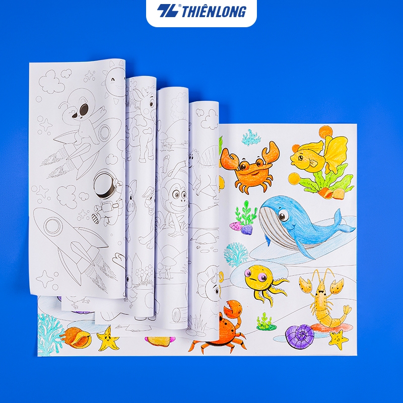 Diy Thien Long Colokit CRO-C001 coloring scroll set for children to be ...