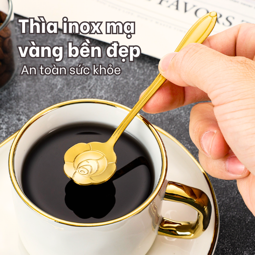 Coffee spoon, high quality stainless steel coffee spoon, two luxurious ...