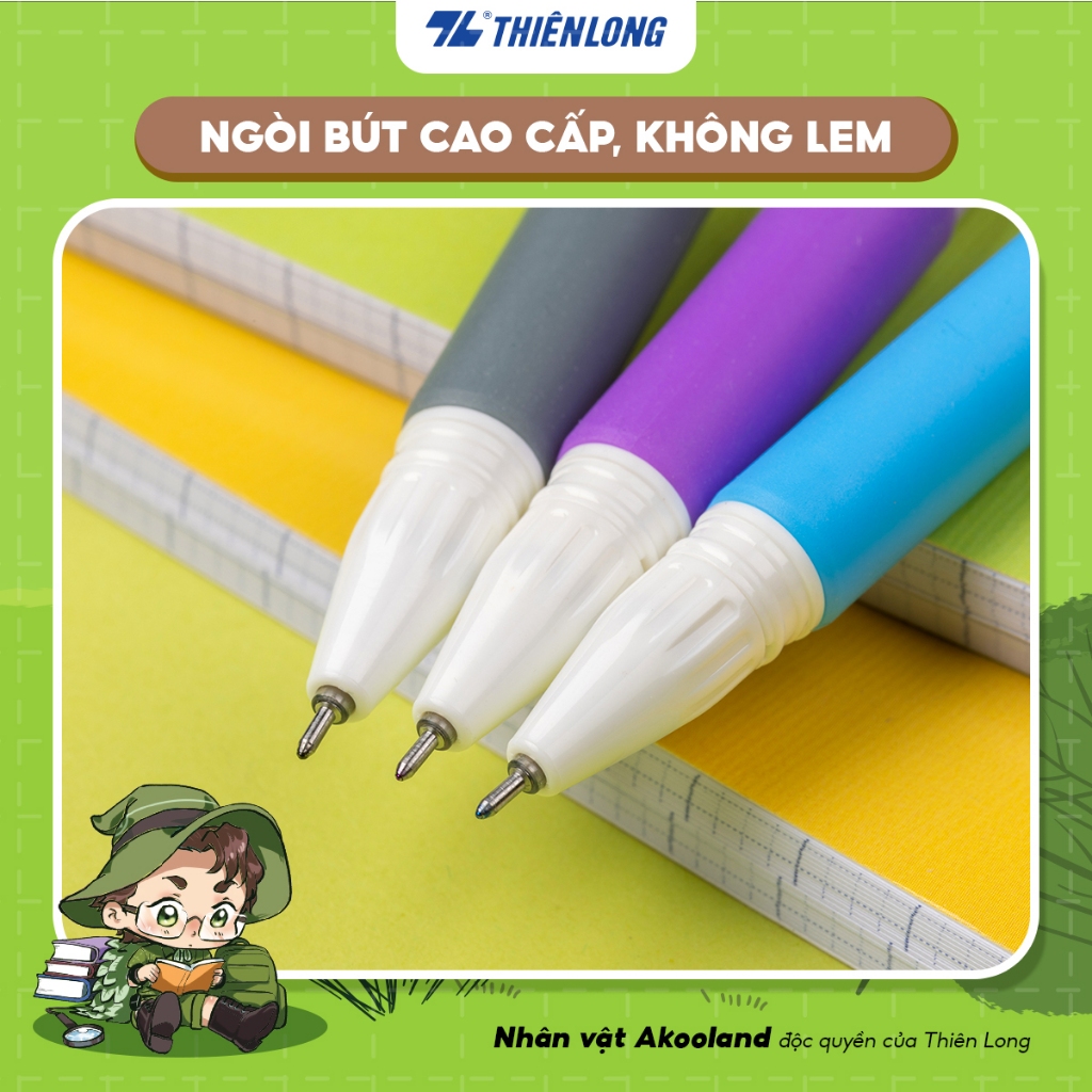 Combo of 10 Thien Long GEL-012/AK Gel Pens - Smooth 0.5mm writing ...