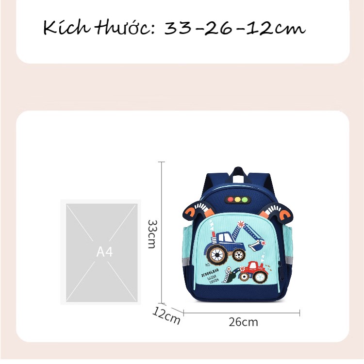 Crane truck backpack for preschool children going to school from 2 to 5 ...