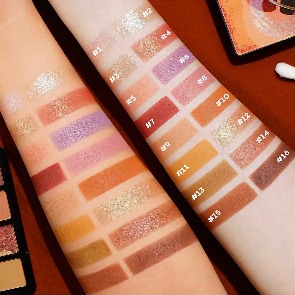 Combo Lemonade Aesthetic Eyeshadow Palette 20.8g, Eye Brush, Soaring ...