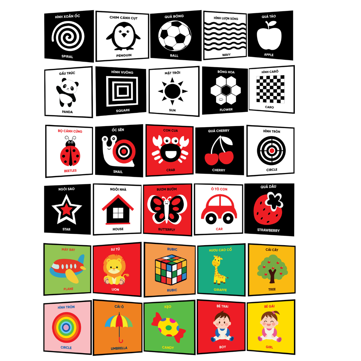 Visual Stimulation Cards for Children 0-3 Years Old - Helps Children ...