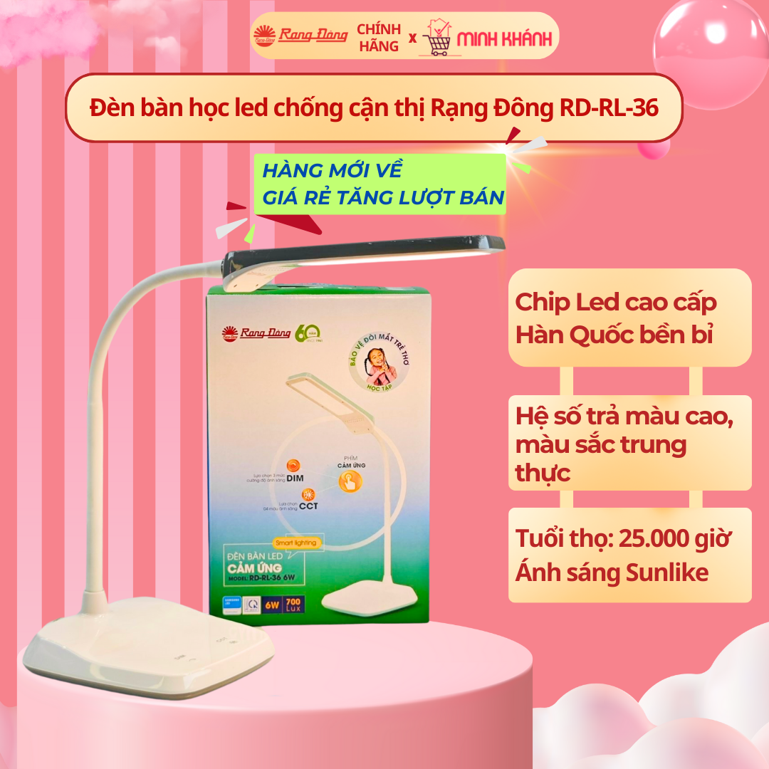 Rang Dong 6W anti-access LED desk lamp RD-RL36 - Touch, natural light ...