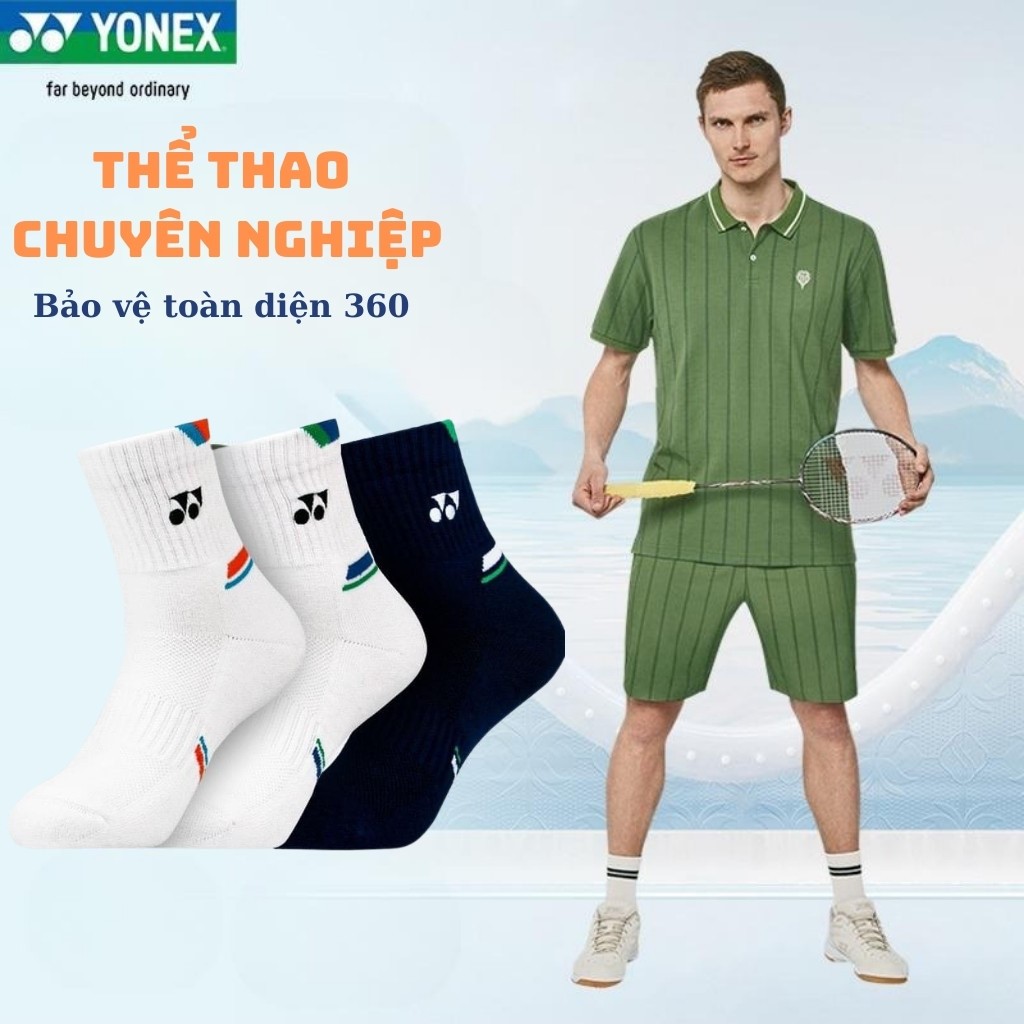 Combo of 3 Pairs - High-quality yonex mid-cut and high-neck badminton ...
