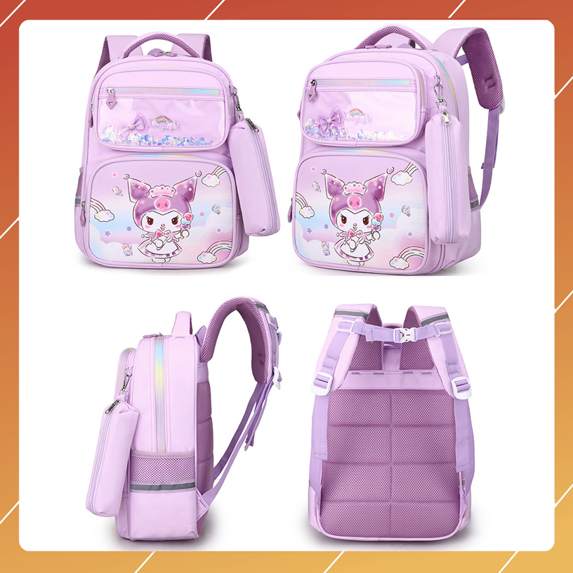 2024 Primary School Backpack with Many Compartments - Waterproof and ...