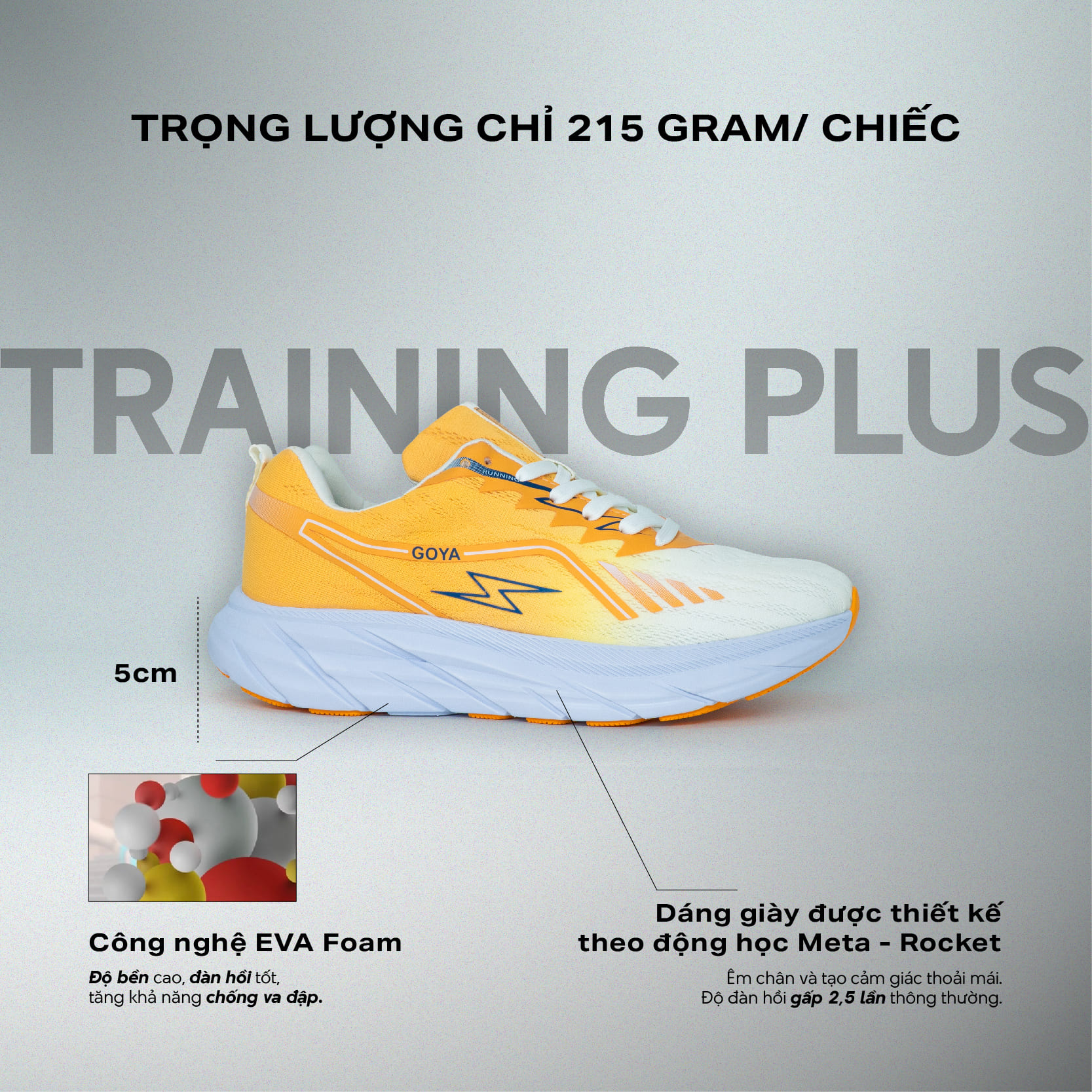 Goya Plus men's and women's running sneakers in 2025, 3-layer ...