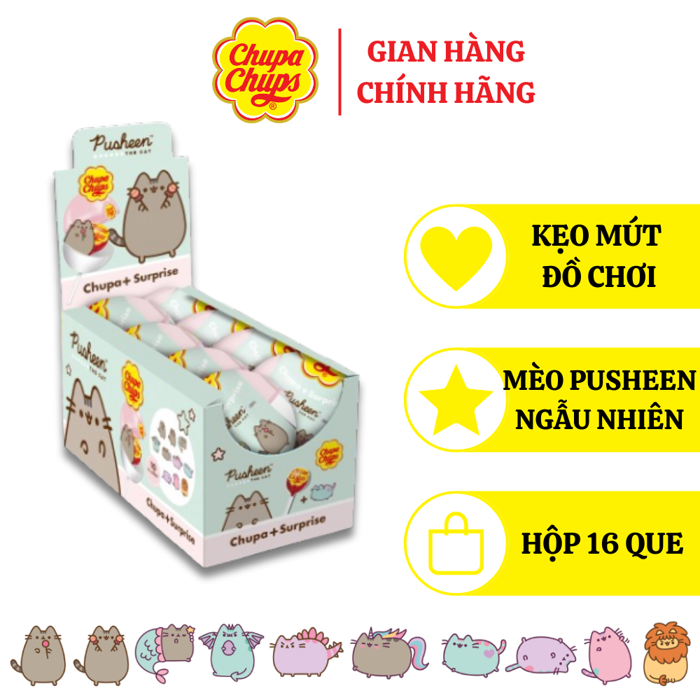 (Original Box of 16 sticks) Chupa Chups mysterious strawberry flavored ...