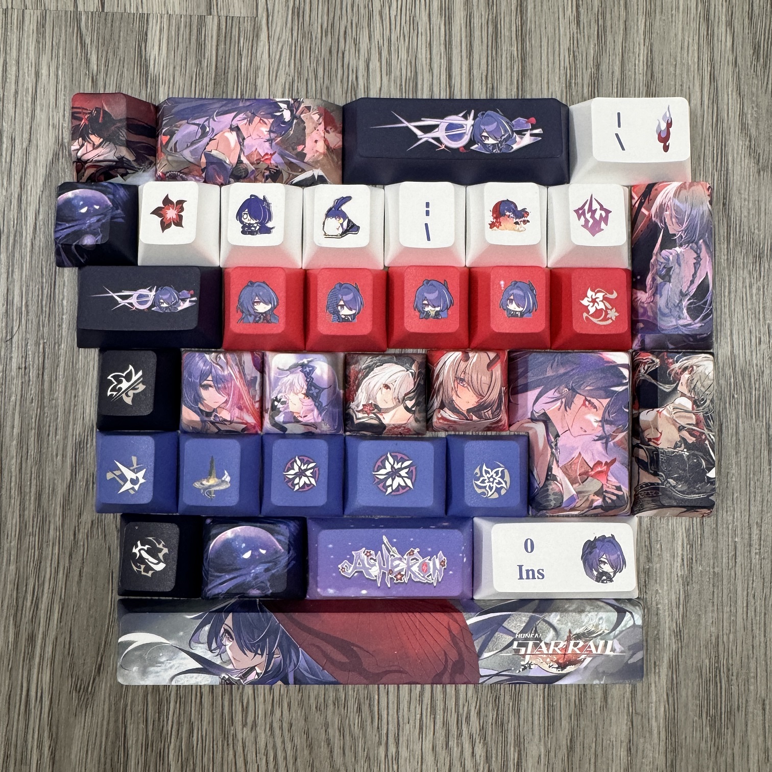 Honkai Keycap: Star Rail Acheron thick PBT through led in dyesub 5 ...
