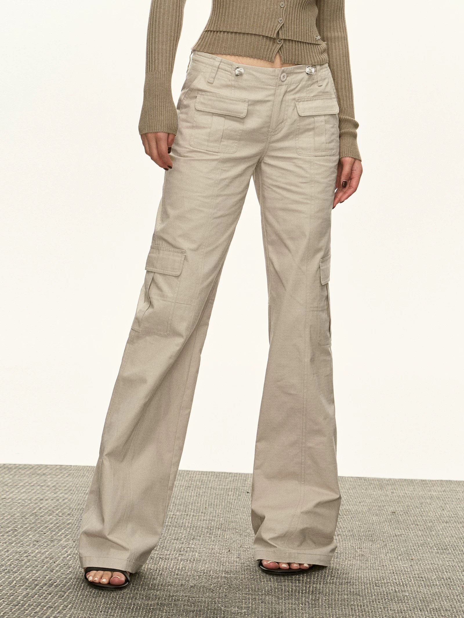 2024 American Classic Style Flared Umbrella Pants with Box Pockets ...
