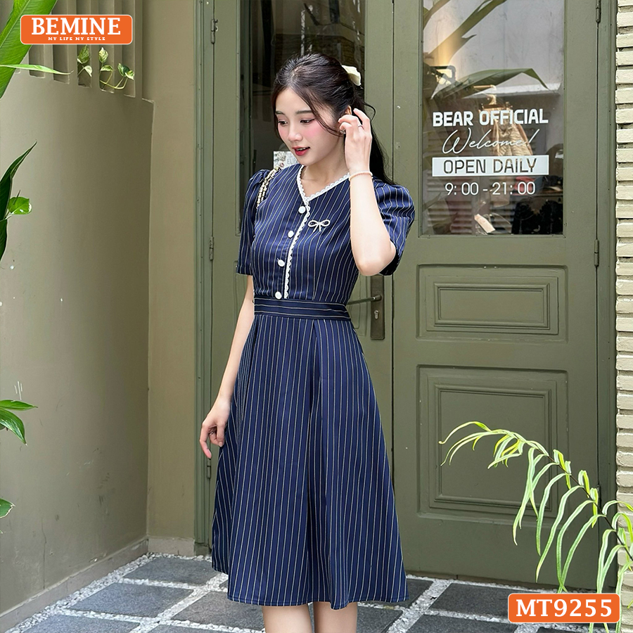 V neck design dress with lace button A BEMINE MT9255 | Shopee Philippines