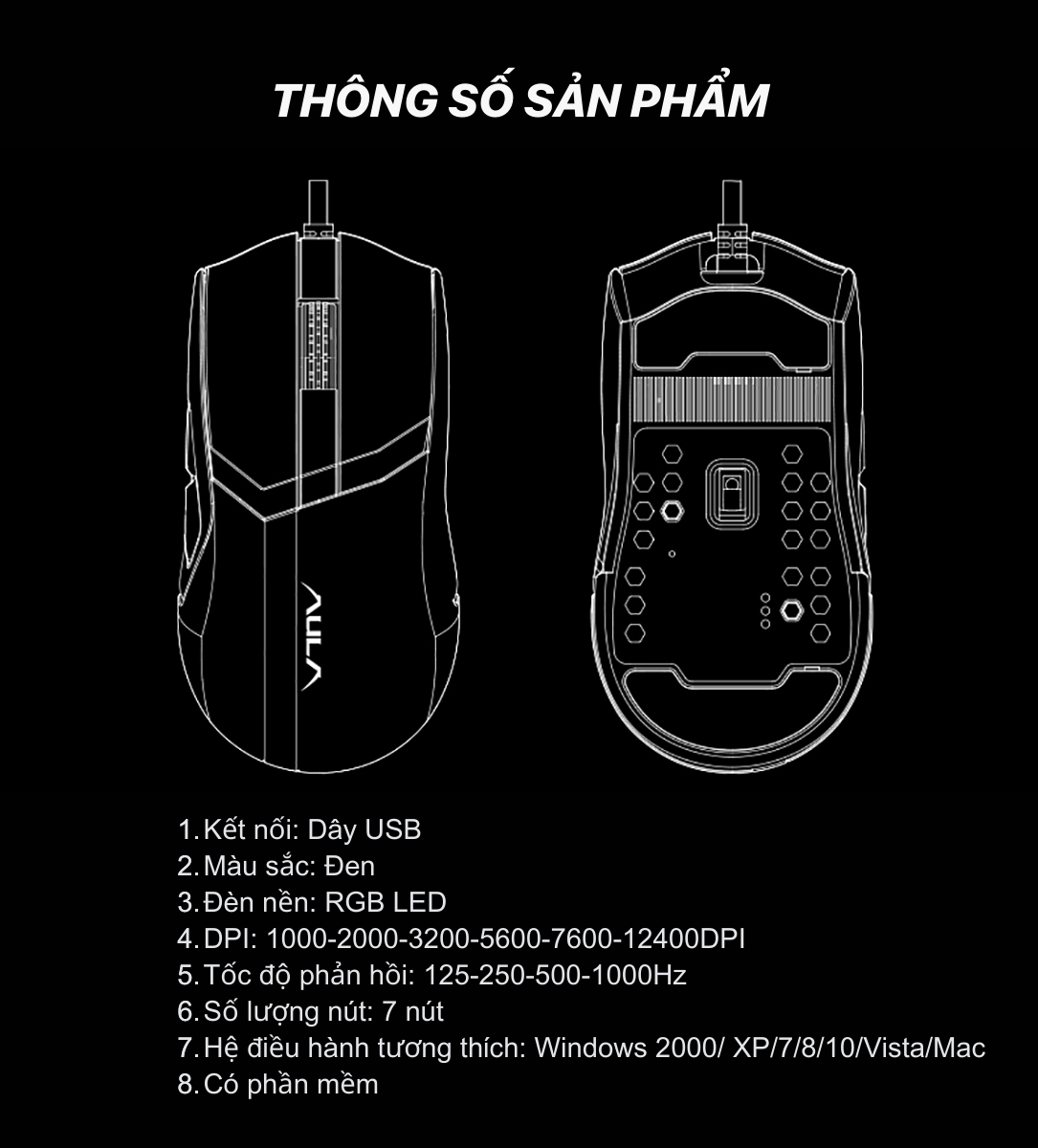 Aula F813 Pro Wireless Gaming Mouse, 1000Hz DPI 12400 Response Speed ...