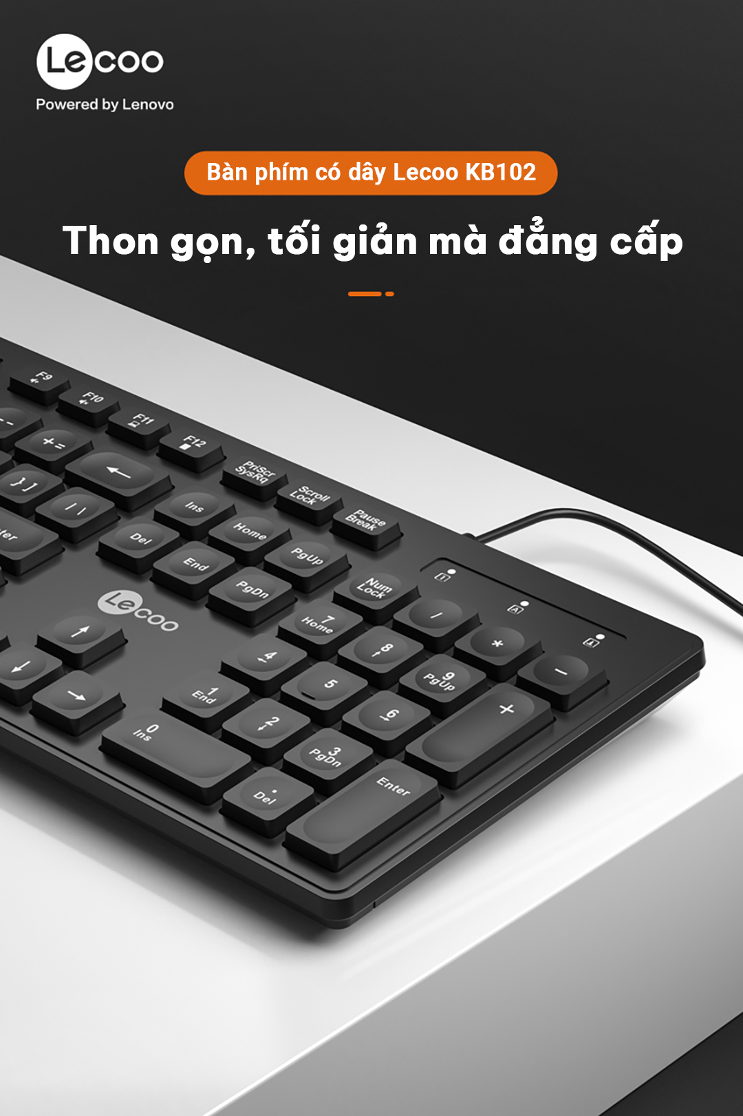 Lecoo KB102 Noise Canceling Office Computer Keyboard, Thin and Light ...