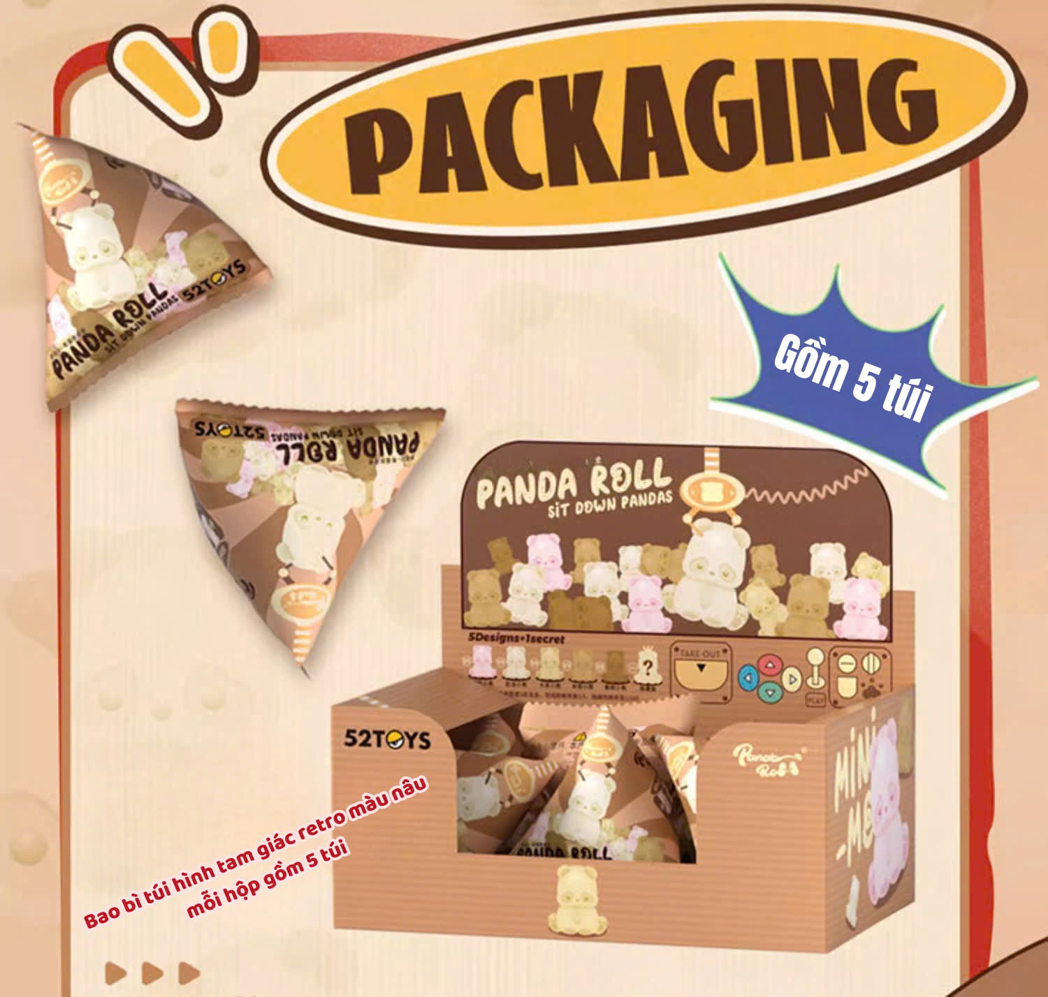 52toys Blind Box, Panda Roll MiniMe Series-Sit Down Pandas | Shopee ...