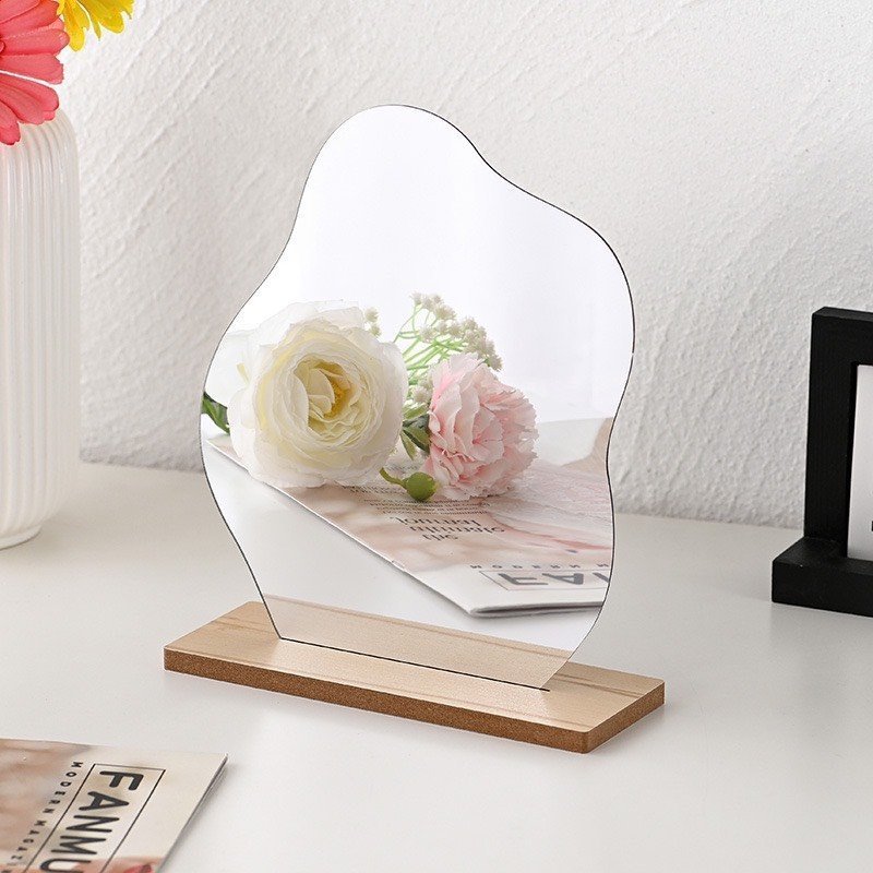 Korean Style cute Rabbit Ear Mirror Wooden Frame Wooden AAA iLita ...