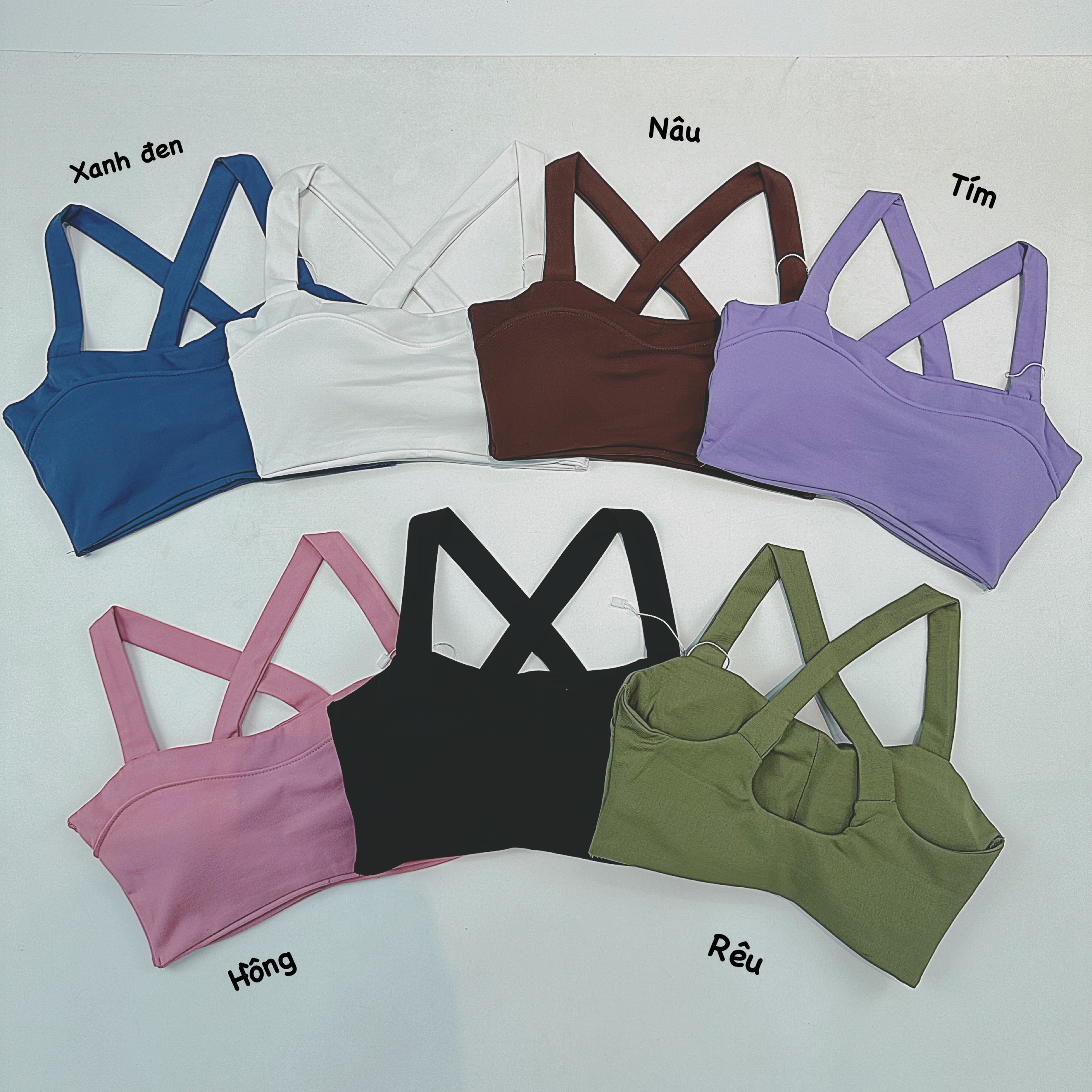 XO Polly Women's Cross-Strap Sports Bra - Gym, Yoga, Aerobic, Pilates ...