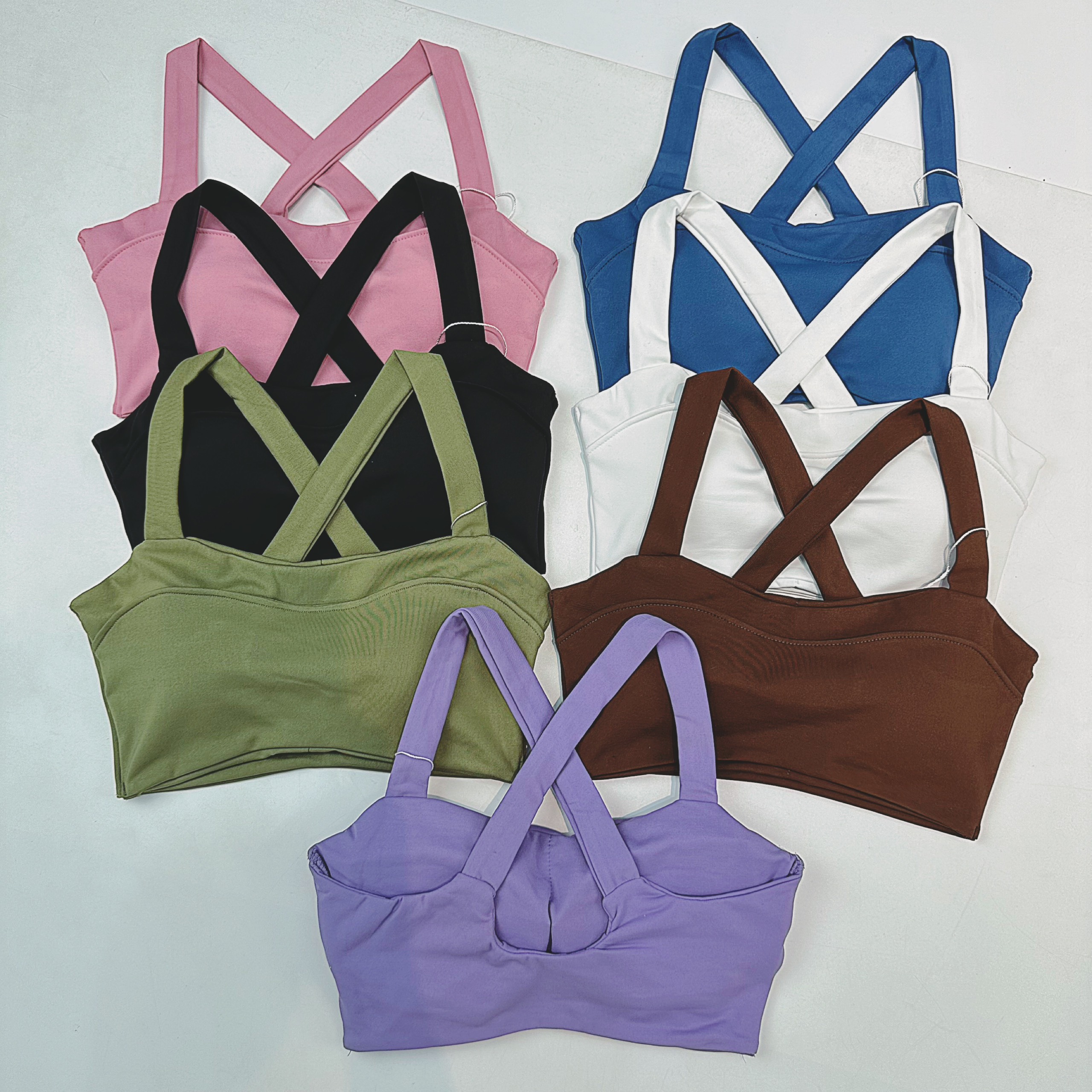 XO Polly Women's Cross-Strap Sports Bra - Gym, Yoga, Aerobic, Pilates ...