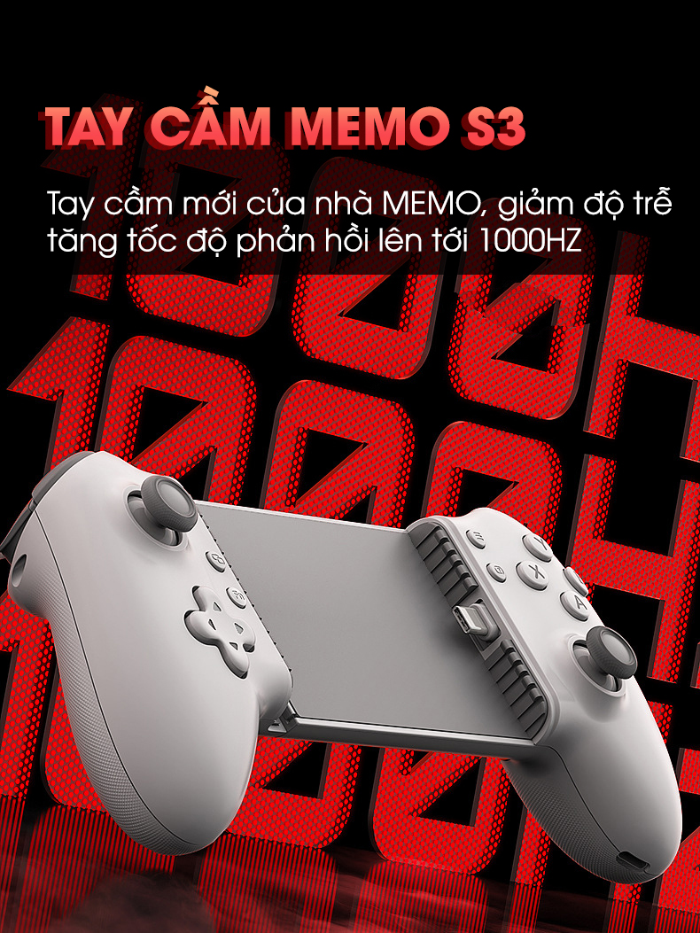 MEMO S3 controller supports new generation games with 1000hz latency ...