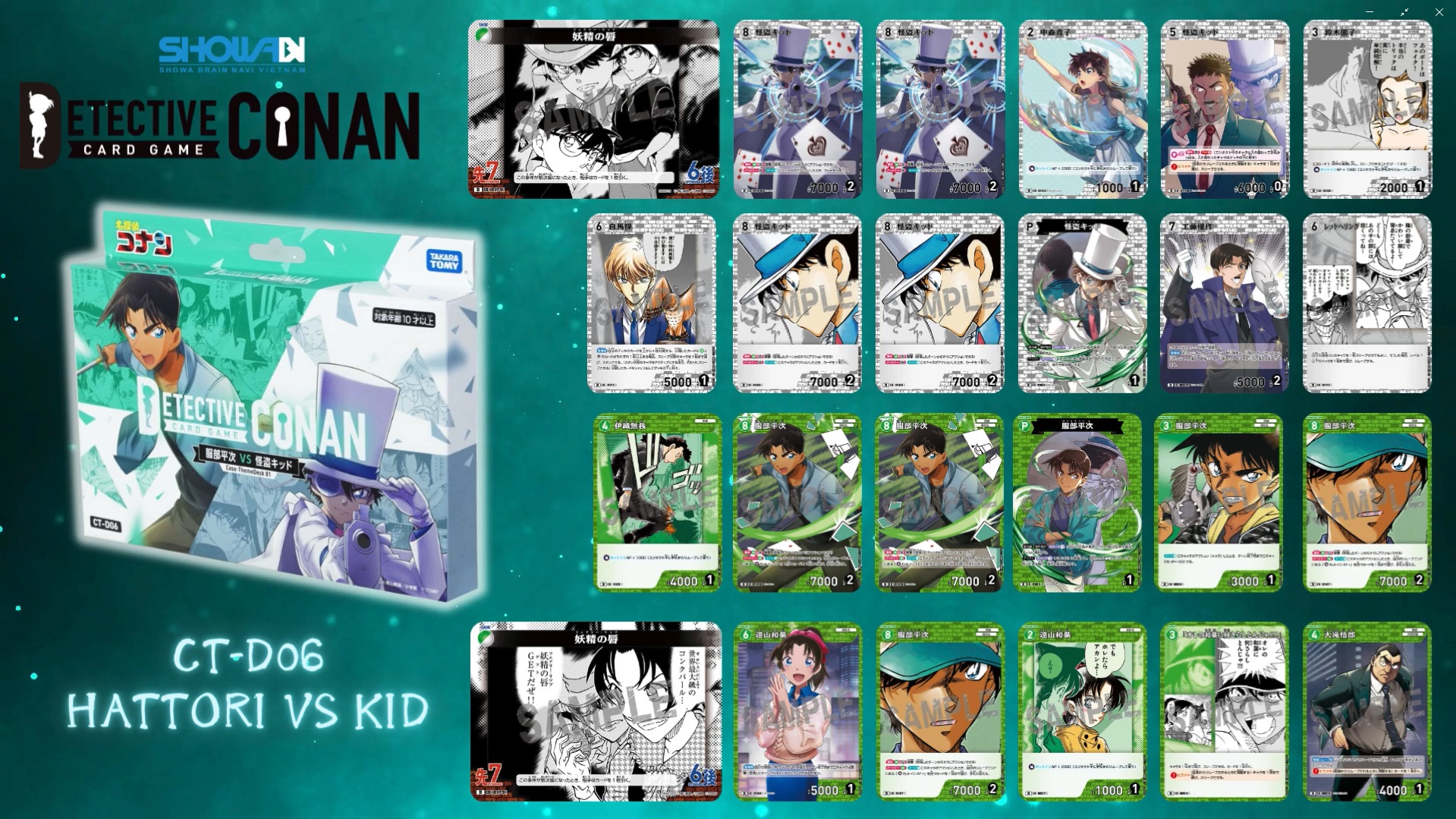 Conan TCG tactical chess set, Takaratomy, basic set CT-D06 Hattori vs Kid version, SL 1 box of ...