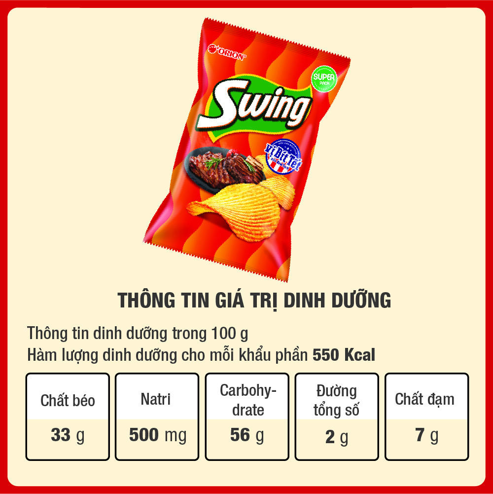 Orion Potato Swing Snack New York Style Steak Flavor 60G CNY | Shopee ...
