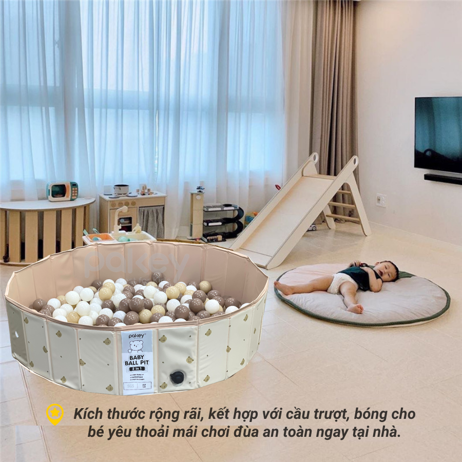 Pakey Korean Style 2IN1 Waterproof Fabric Ball Pool - Genuine Foldable ...