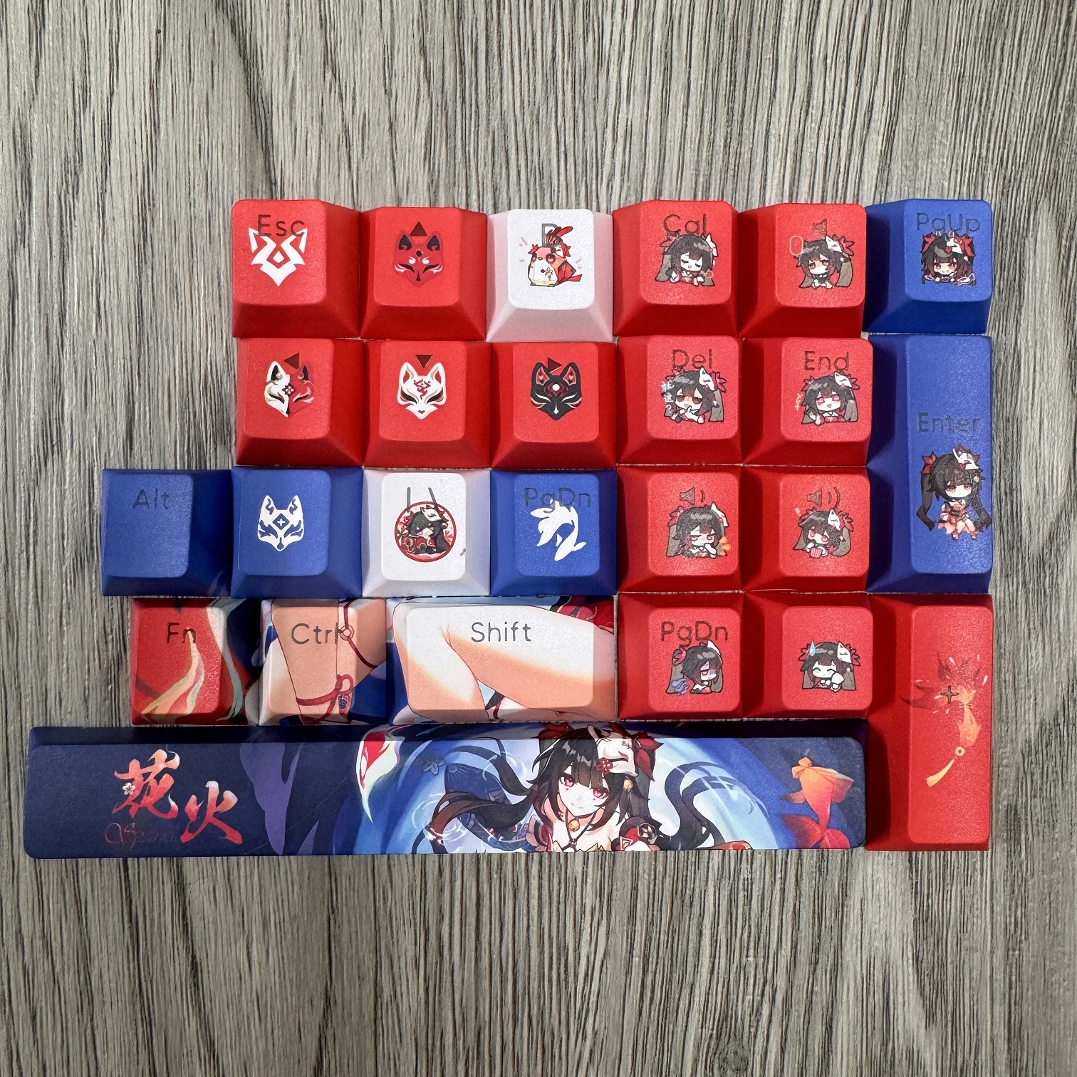 Honkai Keycap: Star Rail Sparkle thick PBT through led in dyesub 5 ...
