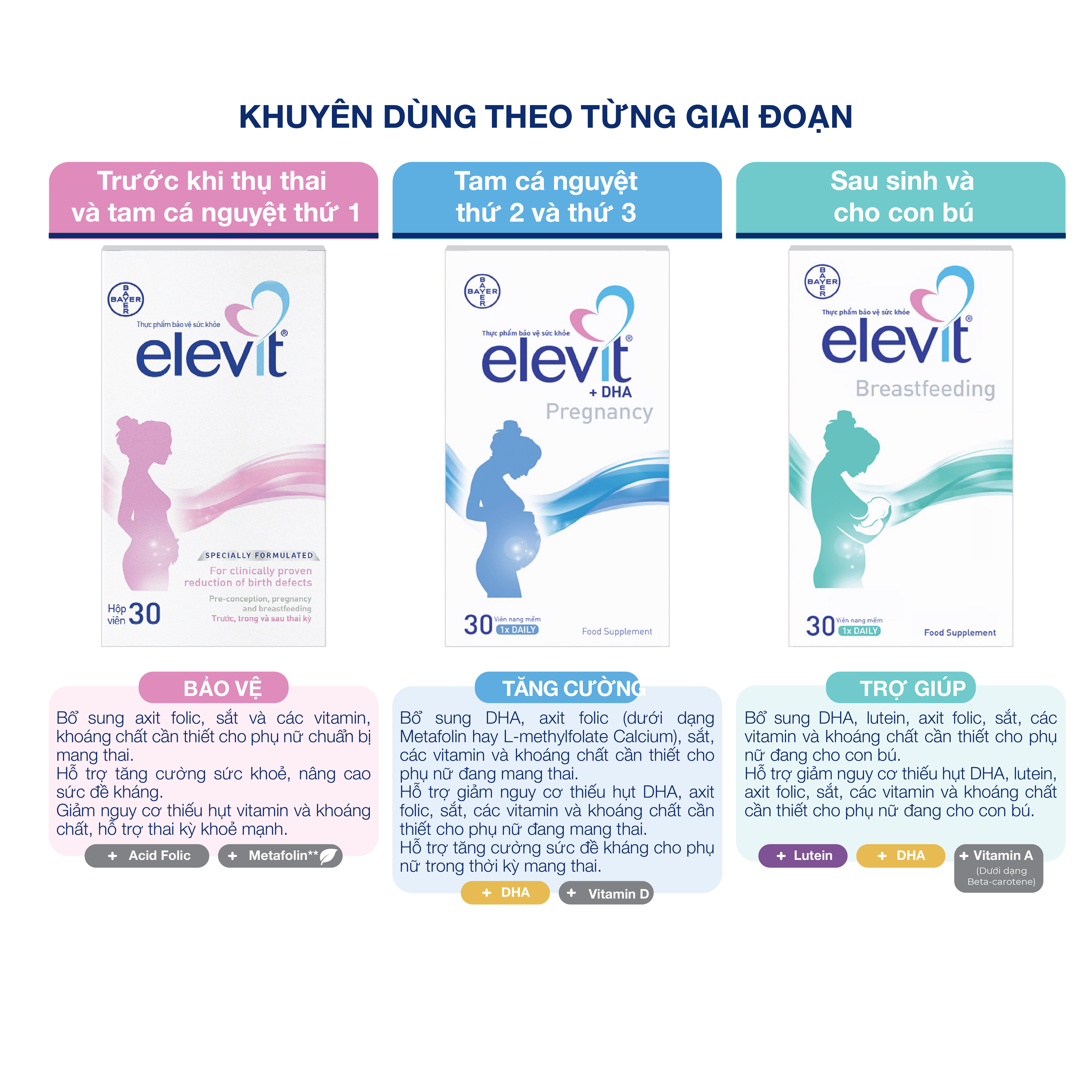 Set of 2 Boxes of Elevit Pregnancy Vitamins for Women Before, During ...