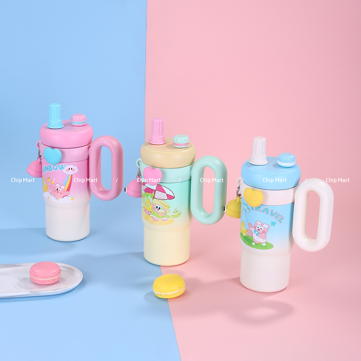 Cute RainBow 850ML 316 Stainless Steel Thermos Bottle Retains Heat Well | Shopee Philippines