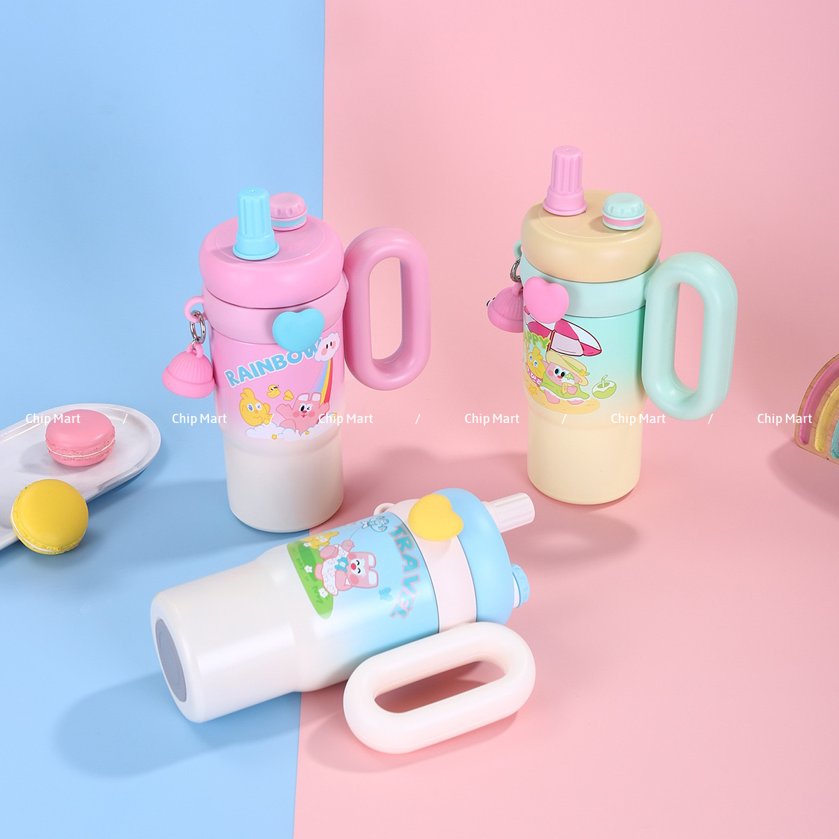 Cute RainBow 850ML 316 Stainless Steel Thermos Bottle Retains Heat Well | Shopee Philippines