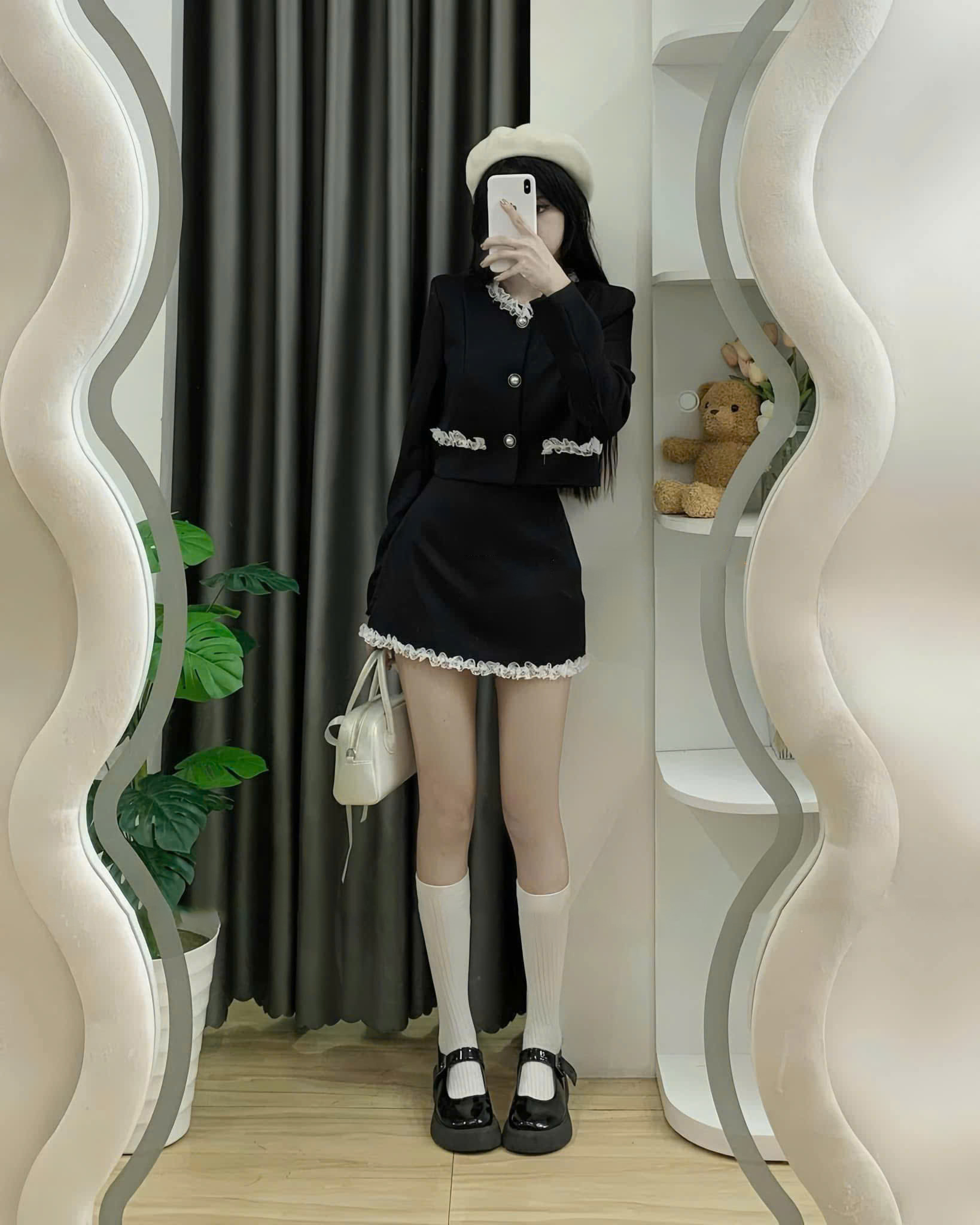 Luxury striped tex fabric Set mixed with 2-layer skirt available with ...