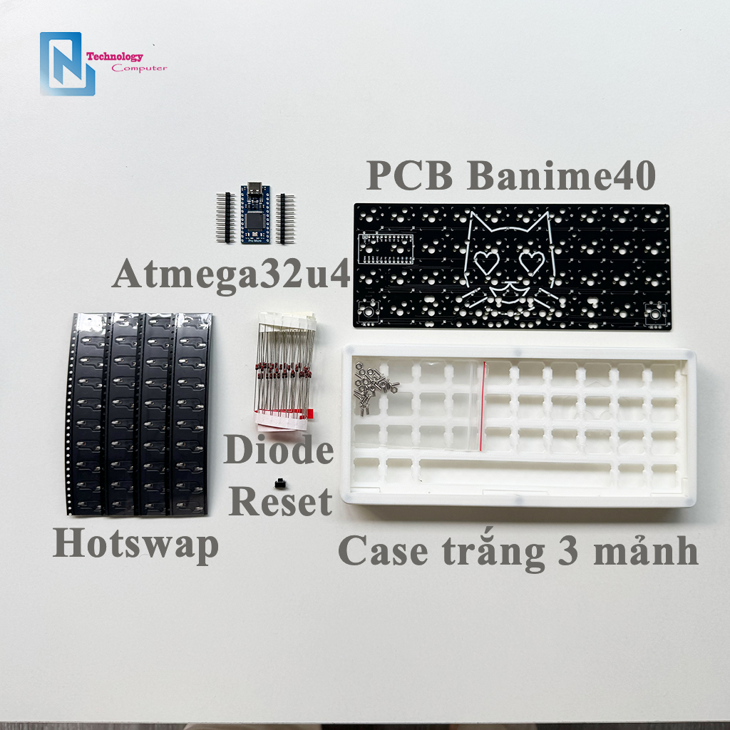 Banime 40 DIY Keyboard Type C Connection Using Atmega32u4 Module Keymap ...