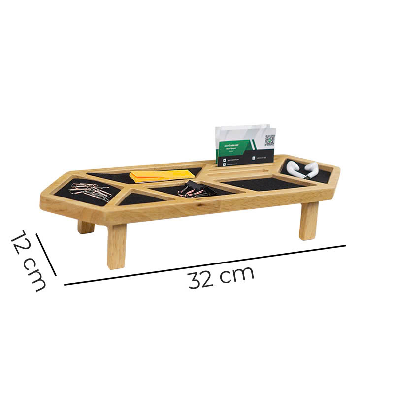 Desktop organizer tray made of solid oak wood brand DOJO - PG02 ...