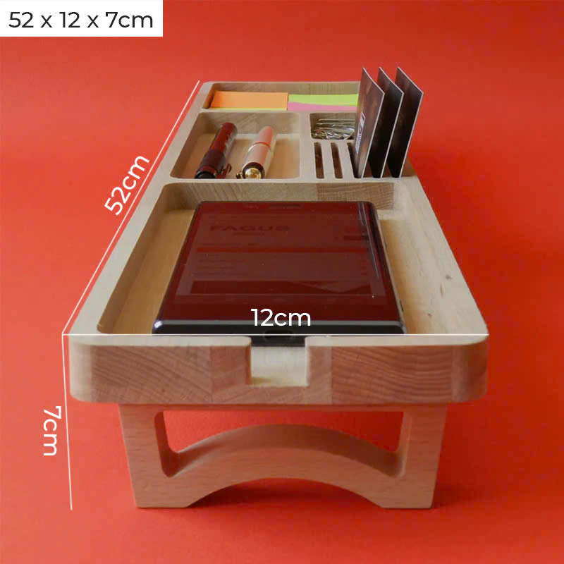 Desktop organizer tray made of solid oak wood brand DOJO - PG02 ...