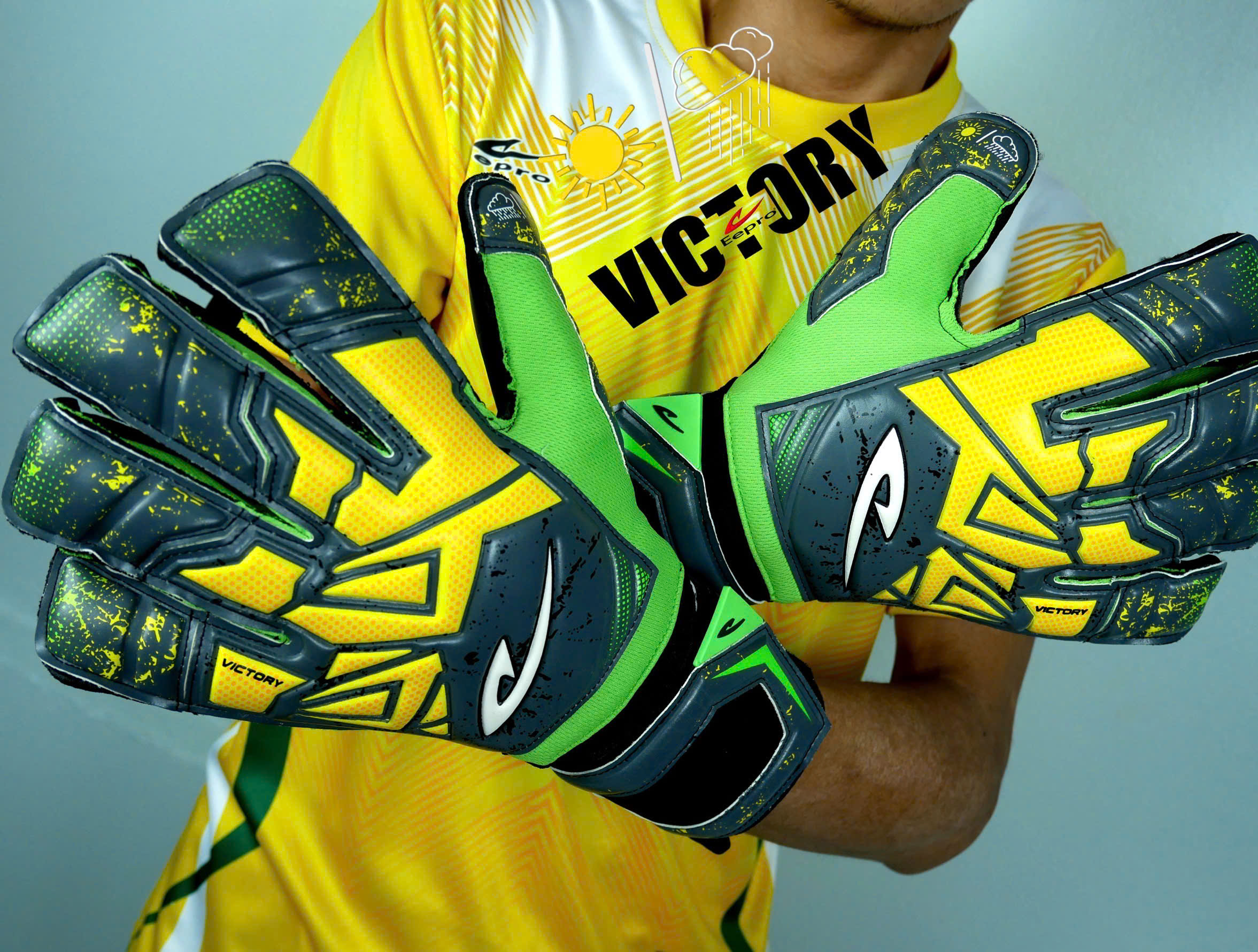 Eepro 2025 Thailand goalkeeper gloves have removable finger protection ...