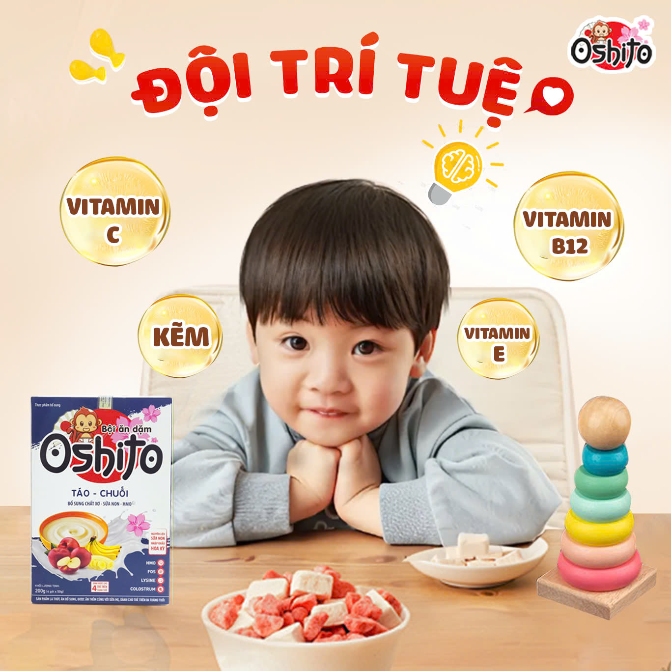 OSHITO Baby Food Powder with Colostrum Ingredients for Children from 6 Months Old, Nutritional ...