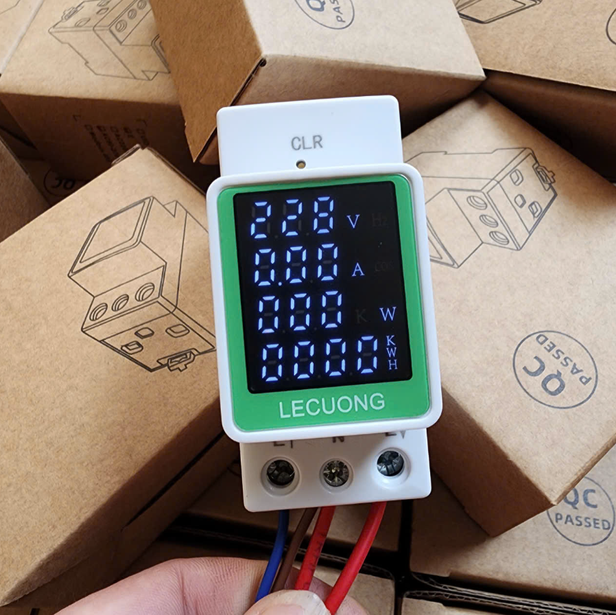 Electronic meter 220V - 100A, measures power, voltage, current ...