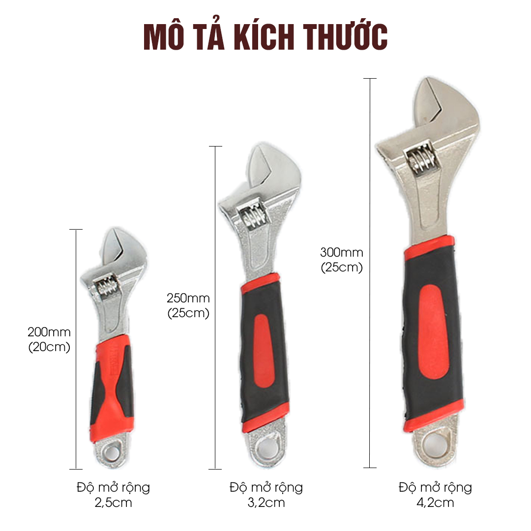 Multi-purpose wrench with rubber handle, genuine anti-rust steel wrench ...