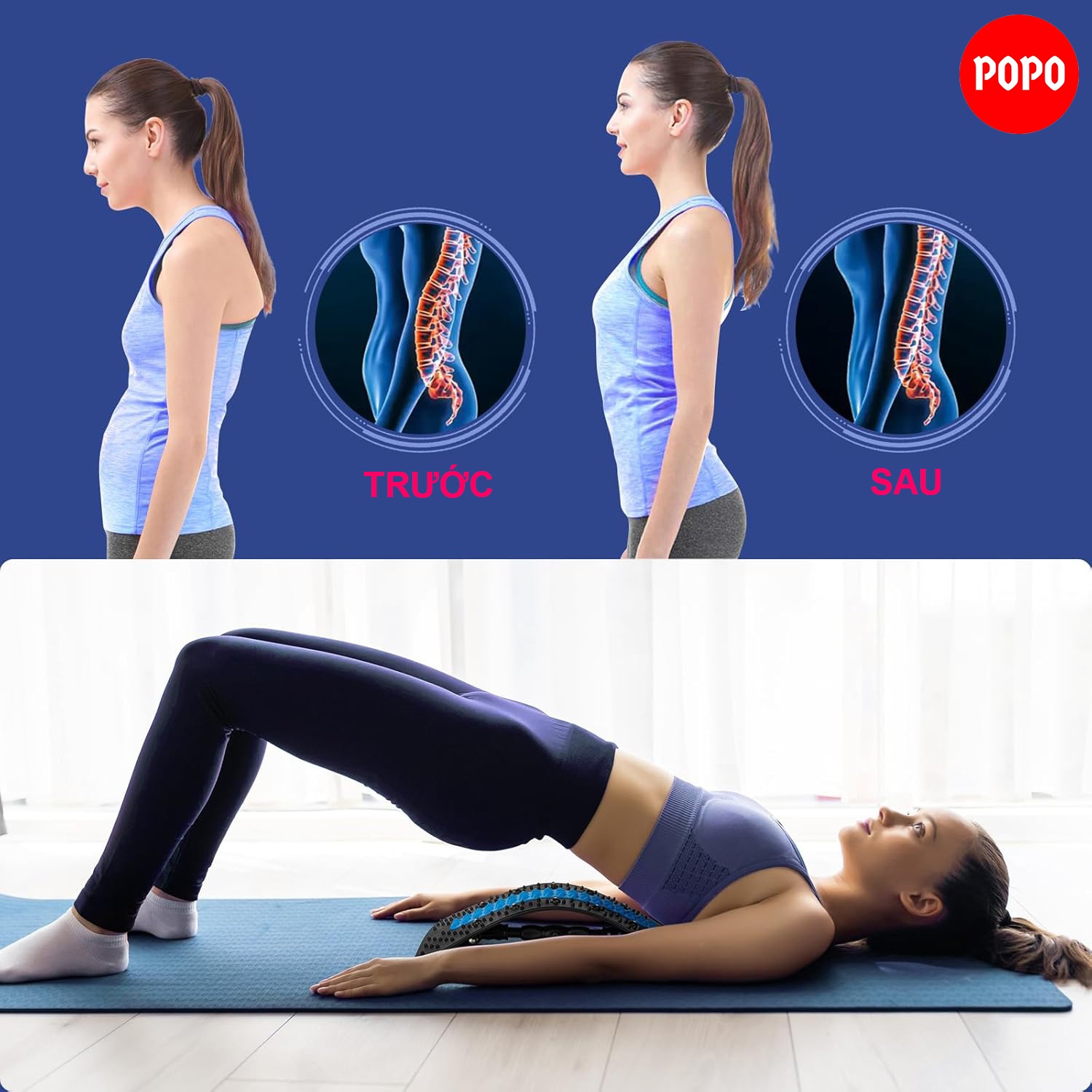 YOGA exercise tool for back bending, spine adjustment, relaxation and ...