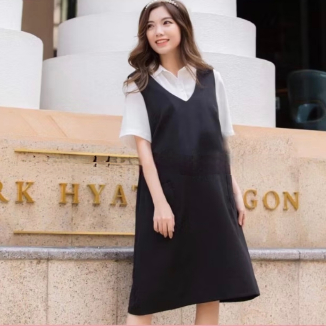 Thick black cross-cut office bib (No shirt) | Shopee Philippines