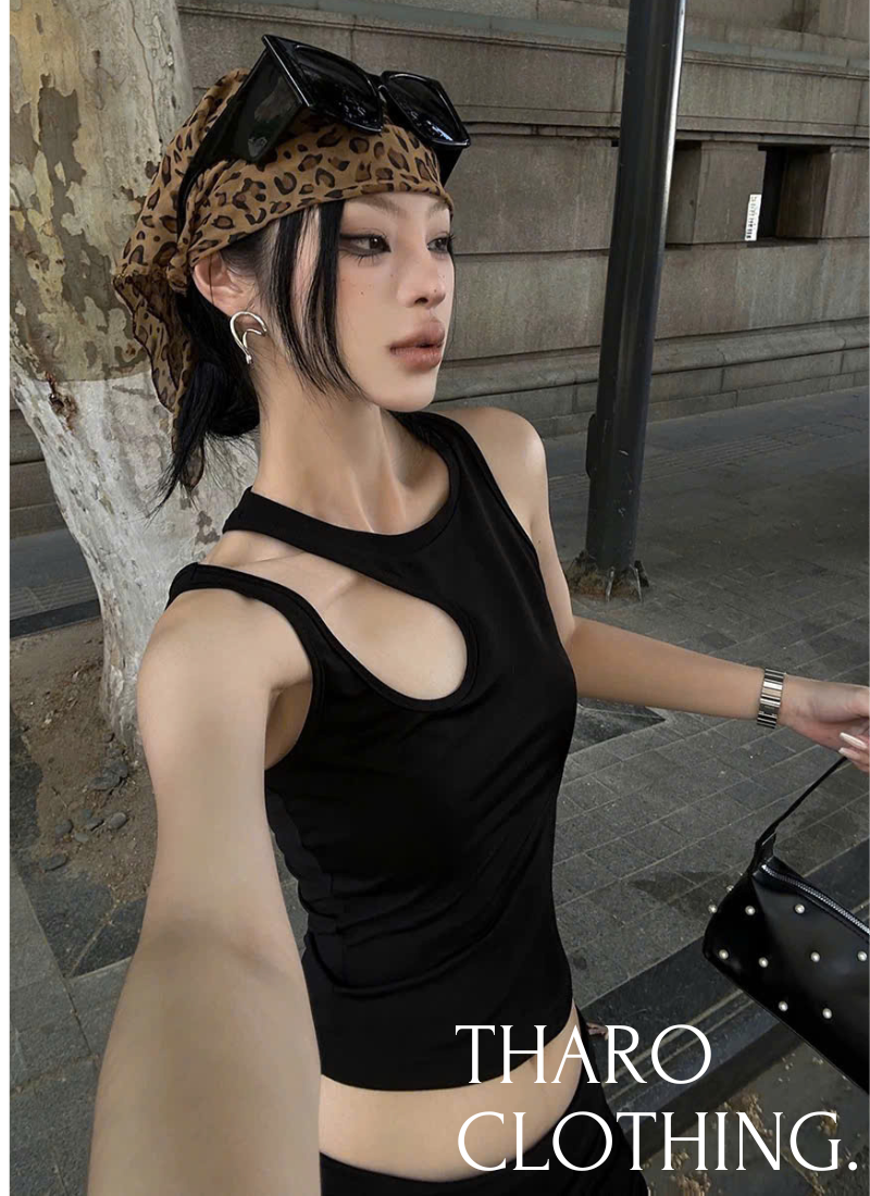 Long Teardrop Tank Top Sleeveless Tops for Women - Tharo Clothing ...