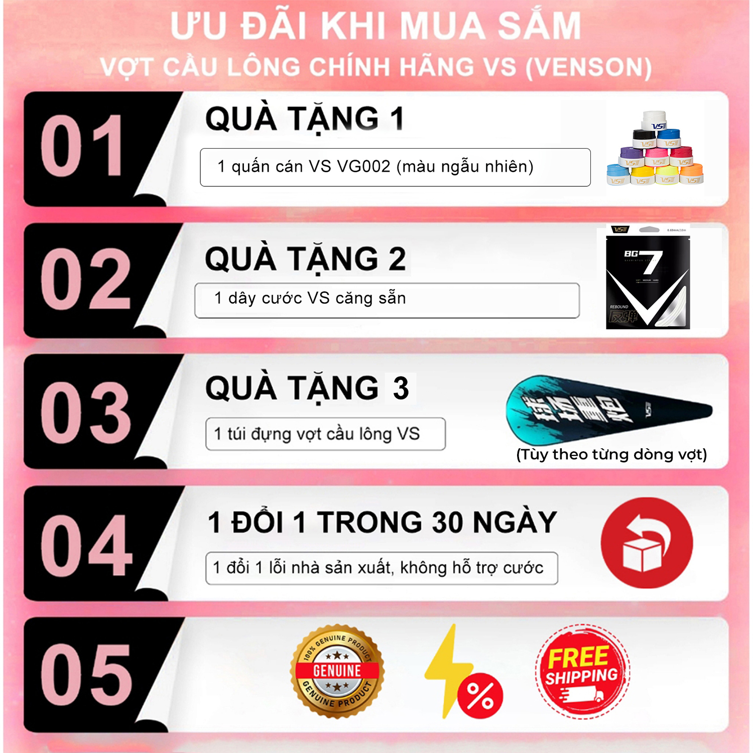 VS Cupid badminton racket full carbon 4U genuine pastel color VENSON ...