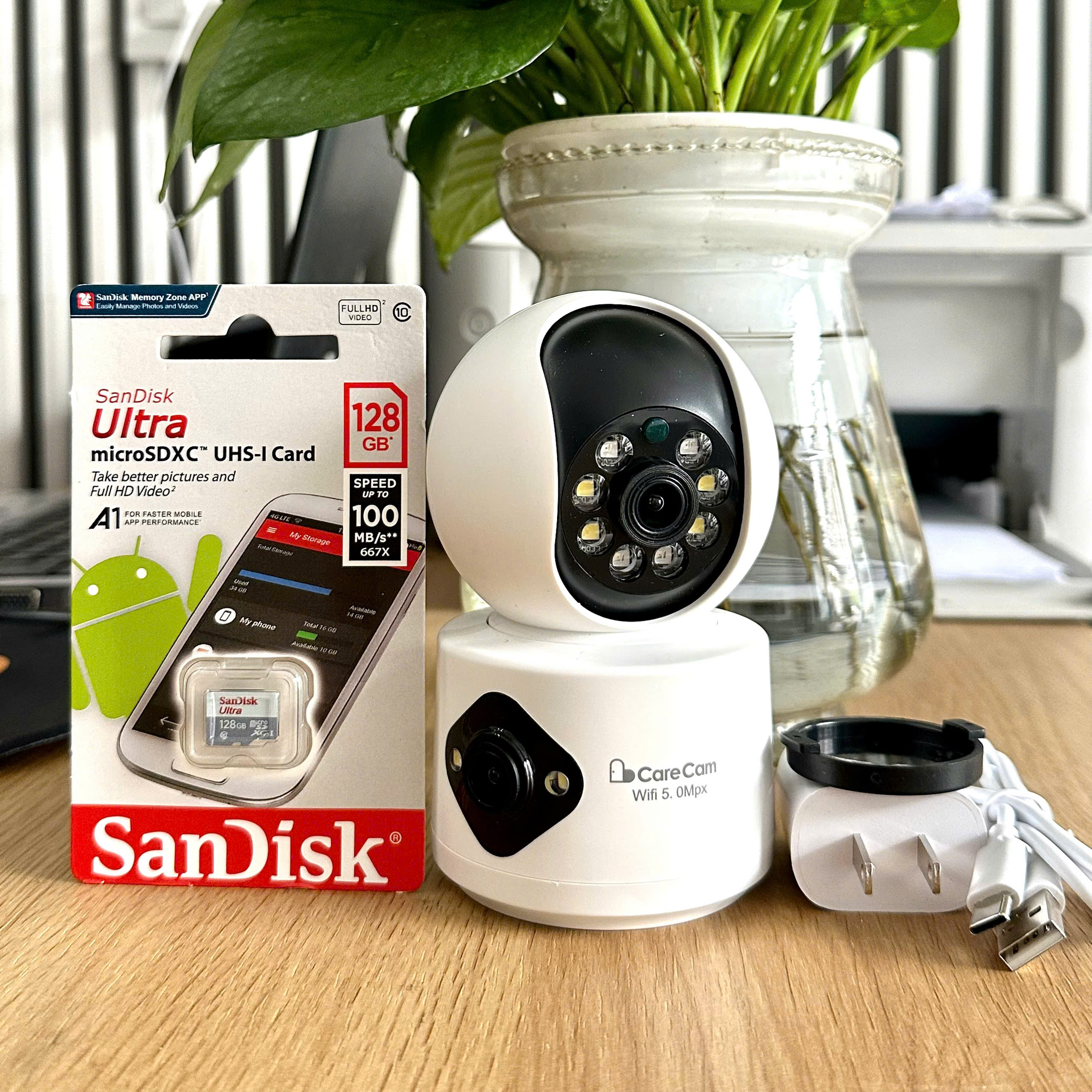 Canera Wifi CARECAM 2 Eyes Outdoor 10MP or 2 Eyes Indoor 5.0MP, Runs ...