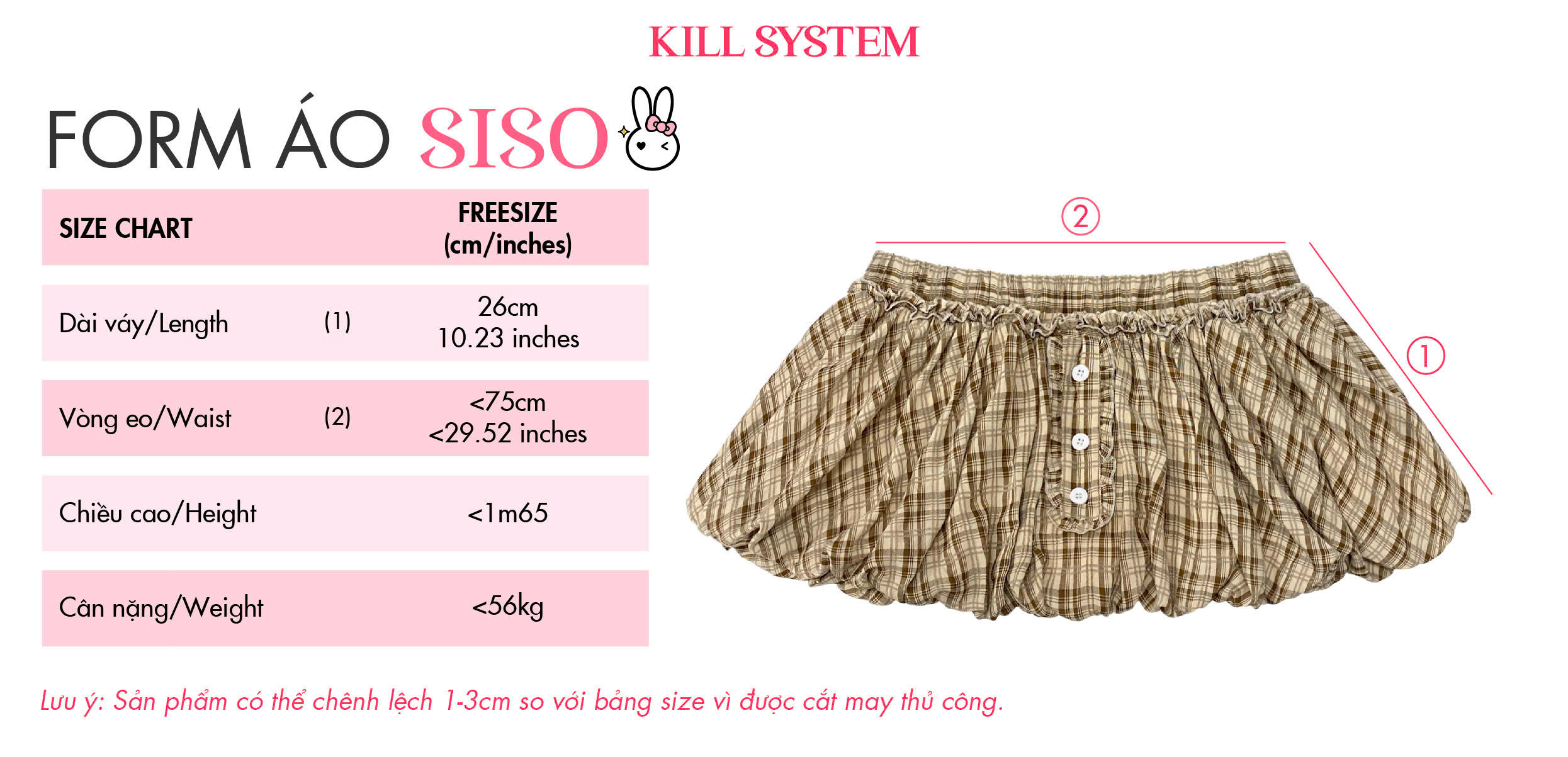 SISO low-waist plaid pumpkin skirt pumpkin skirt - KILL SYSTEM | Shopee ...