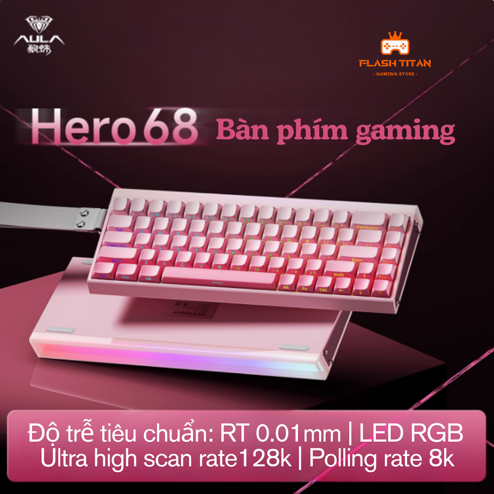 Aula Hero 68 HE Mechanical Gaming Keyboard - Rapid Trigger - Polling ...