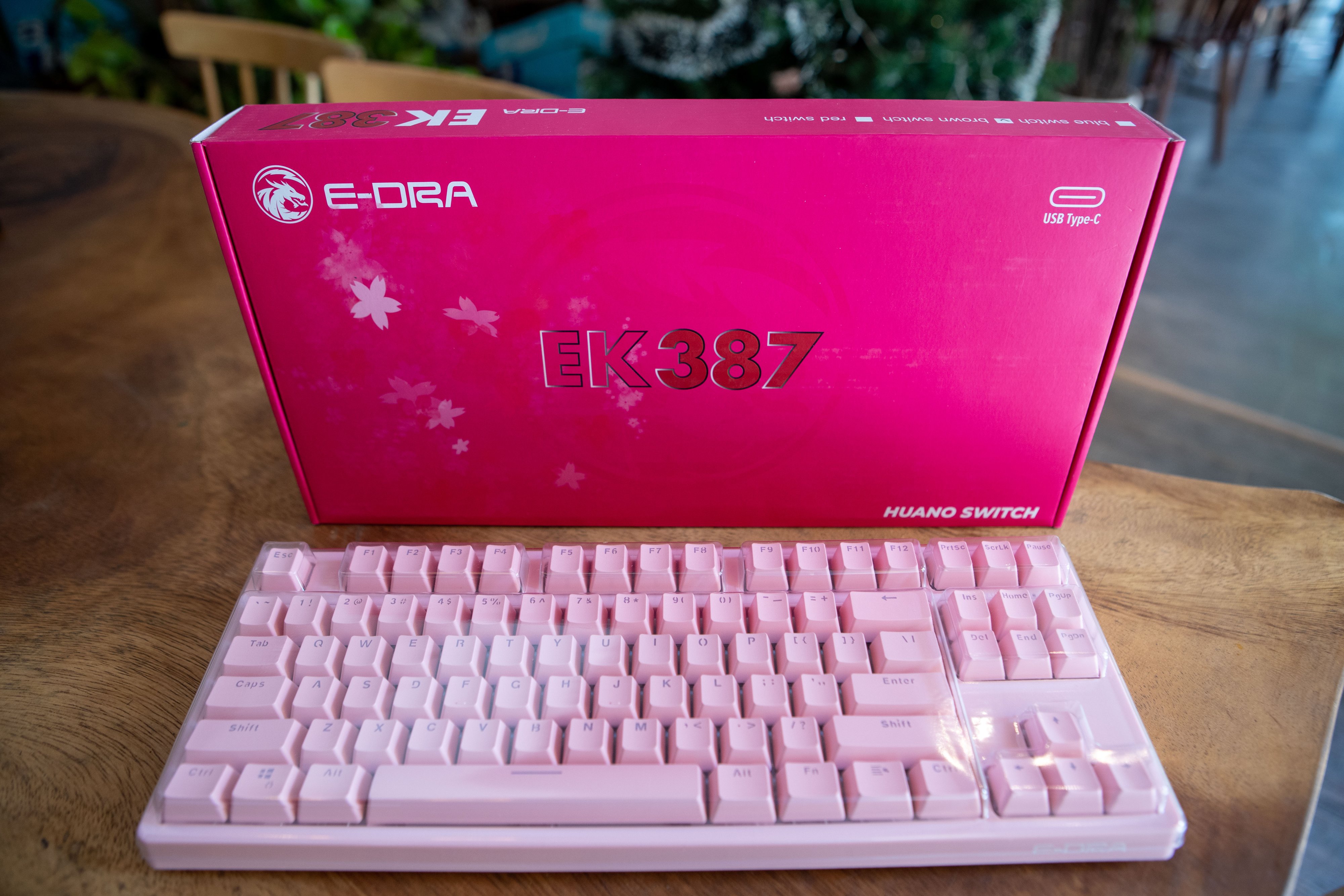 GENUINE EDRA EK387L PINK WIRED GAMING MECHANICAL KEYBOARD (BLUE SWITCH ...
