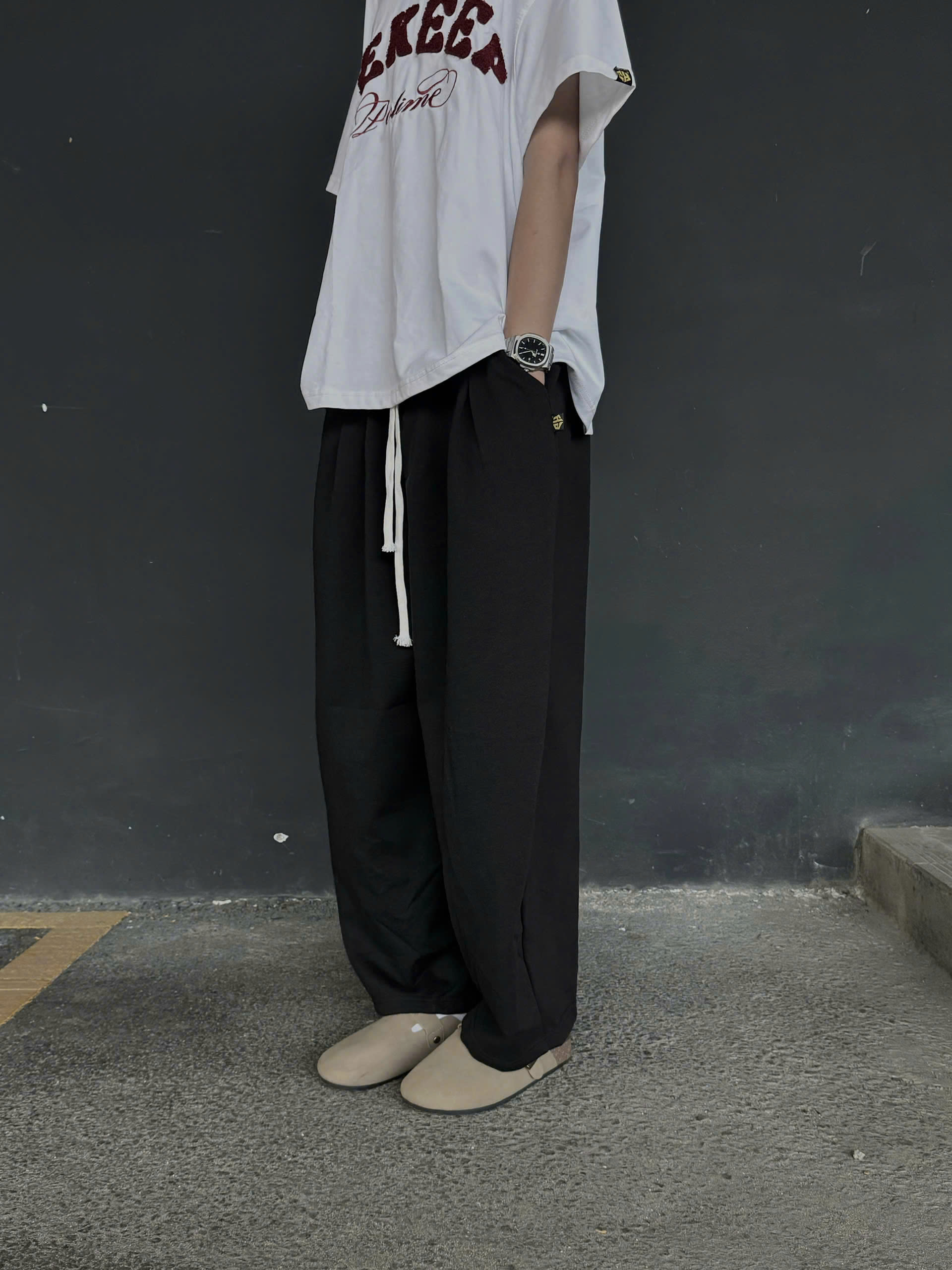 Track pant sweatpants form balloon unisex big size parachute harem ...