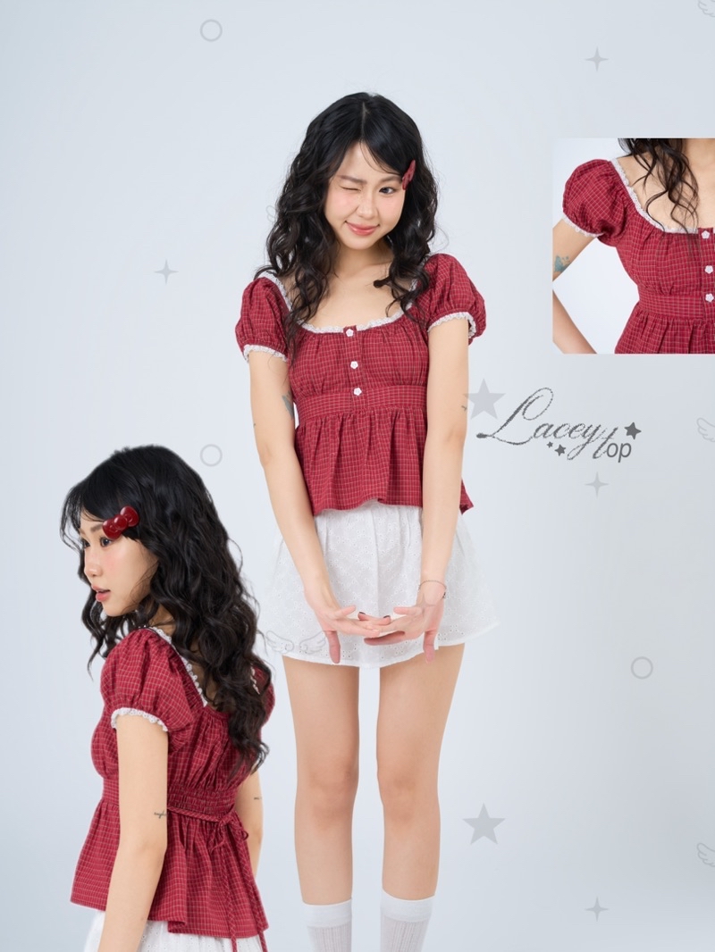 LOLLIE STUDIO - Lacey Top TKA434 | Shopee Philippines