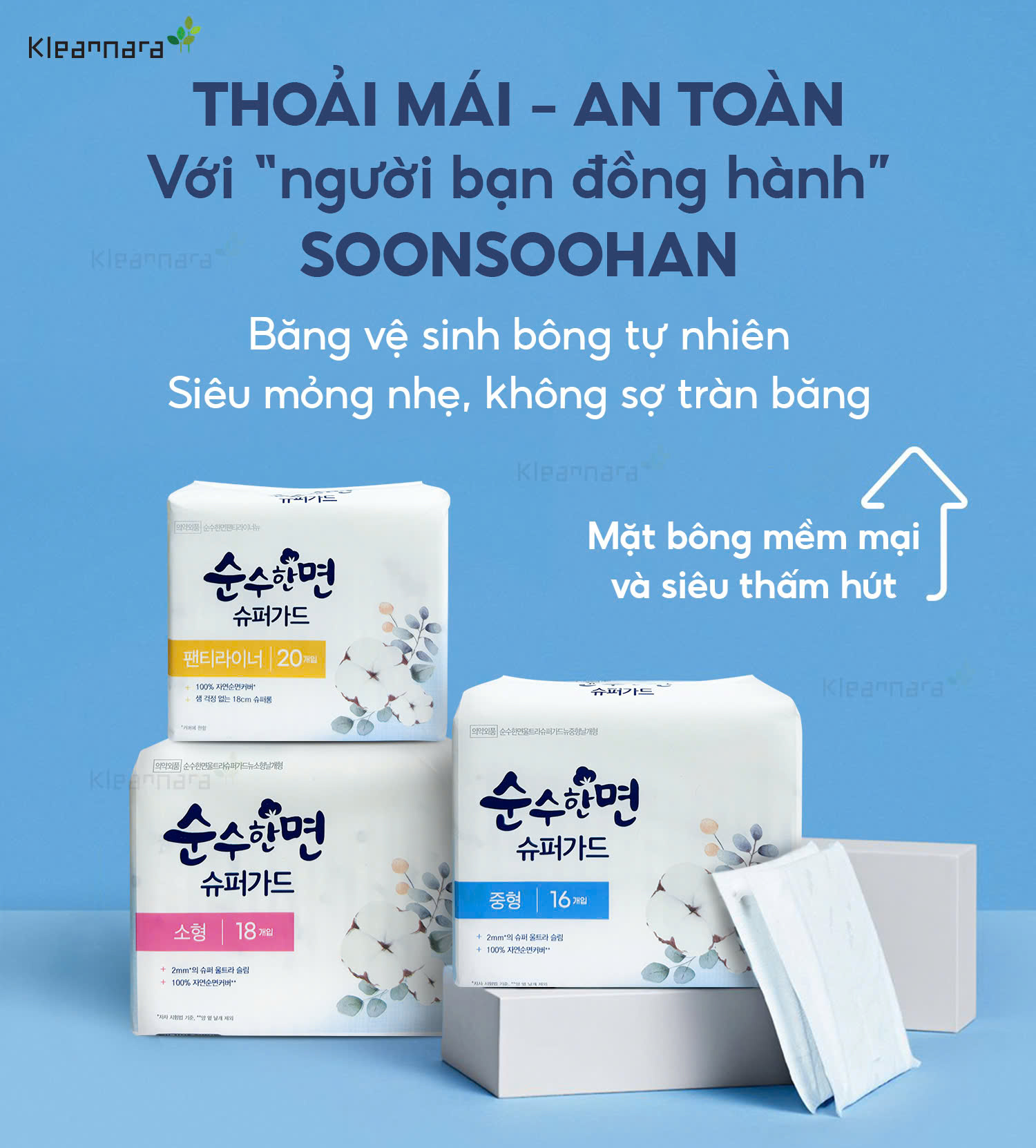 Combo of 3 packs of KleanNara Soonsoohanmyeon Superguard Korean ultra ...