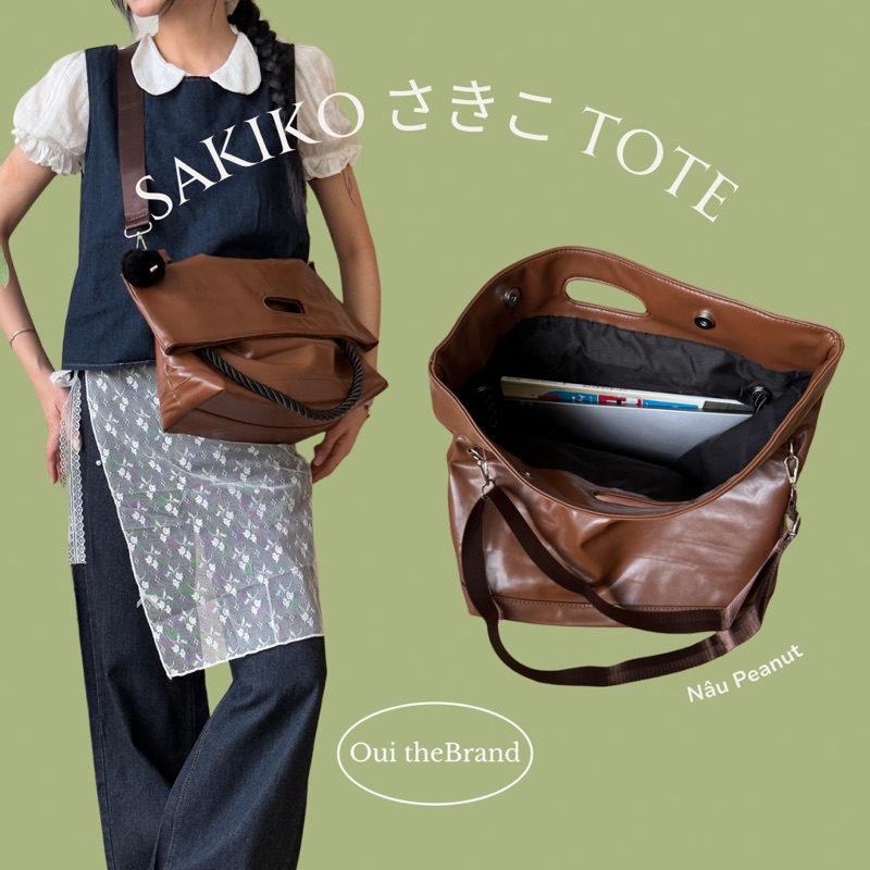 [ Gift Susuwatari ] Sakiko きさこ Tote Bag - SAKIKO Shopper Leather Tote ...
