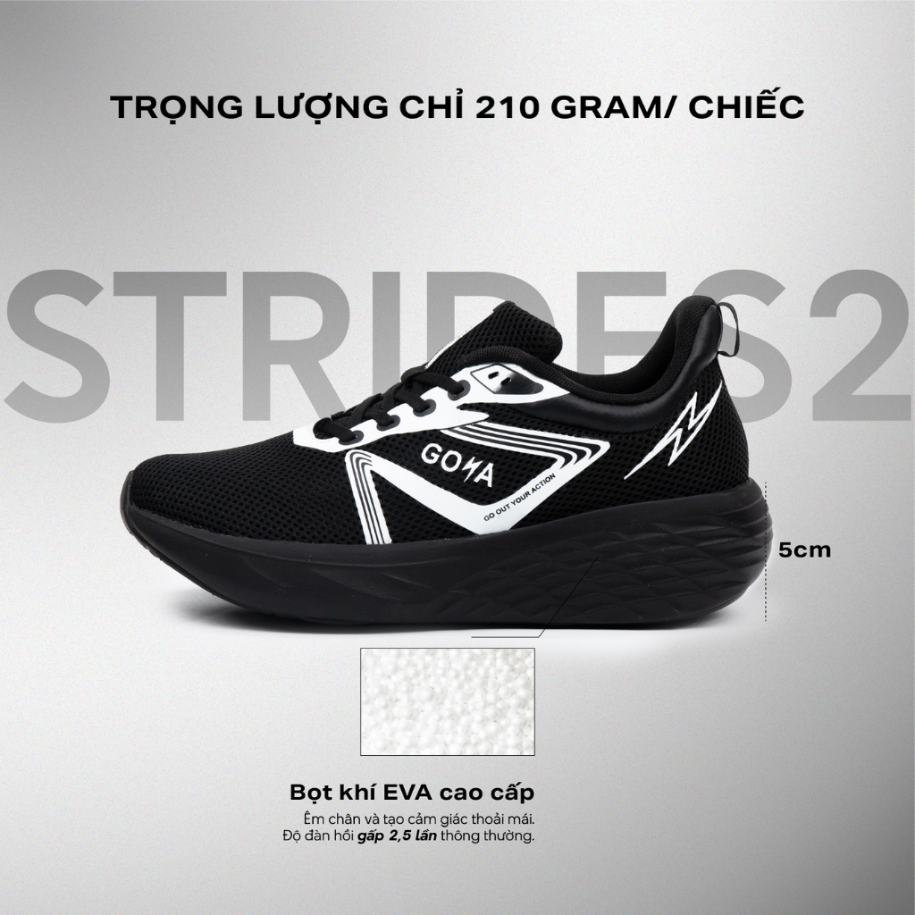 Goya Strides 2 men's and women's running sneakers 2025 Full color ...